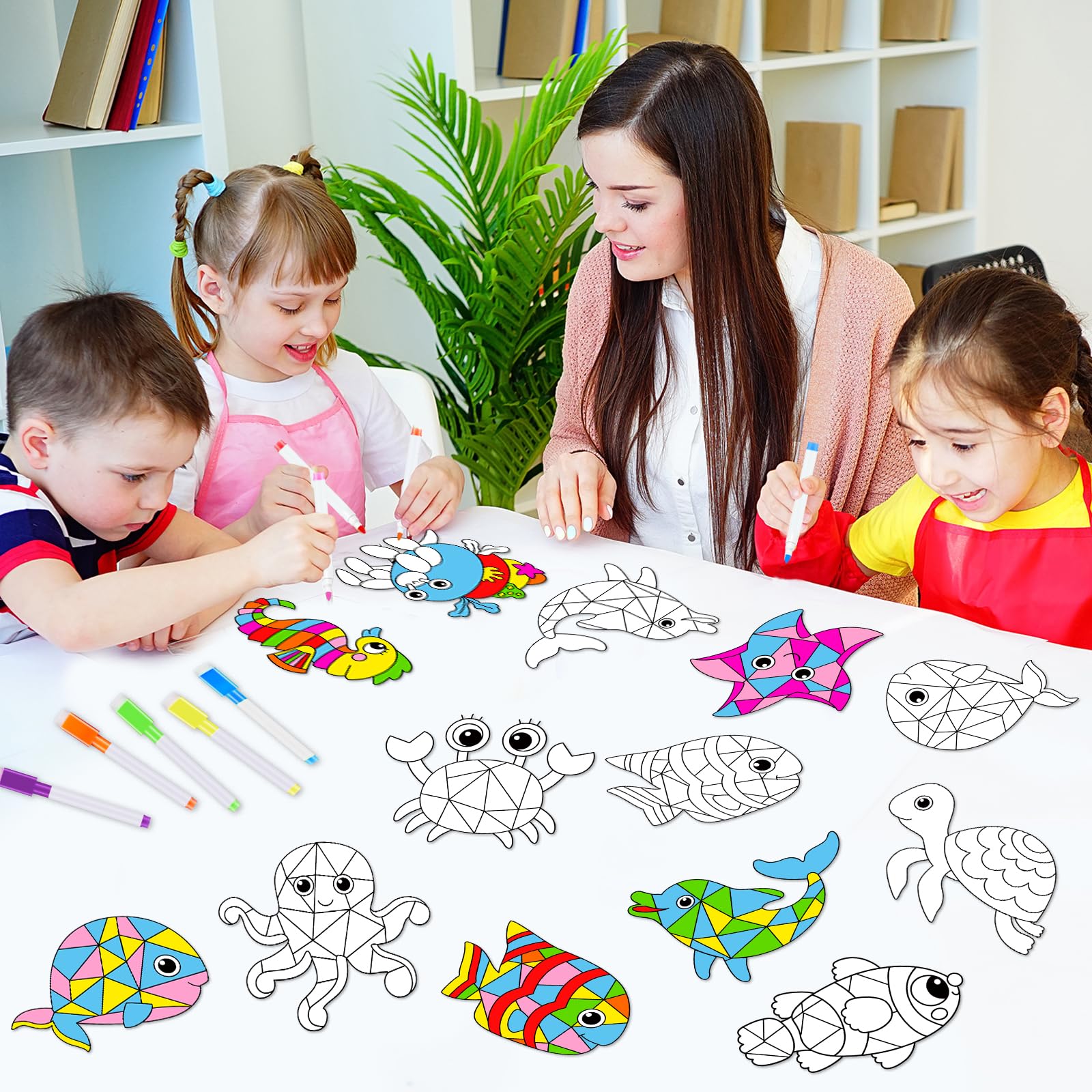 Snapklik.com : Qyeahkj 30Pcs Ocean Animals Arts Crafts For Kids Summer ...