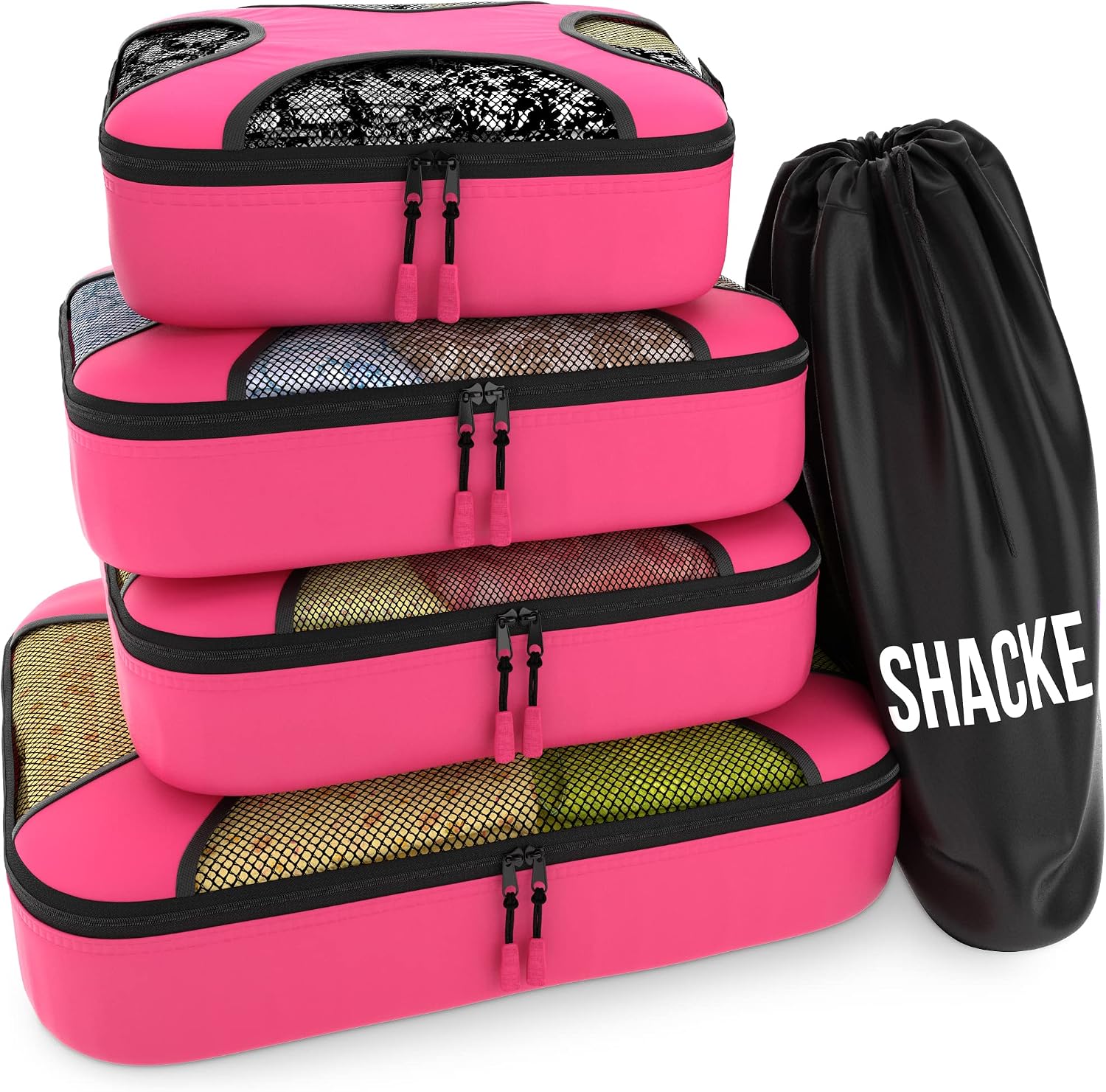 Amazon.com: Shacke Pak - 5 Set Packing Cubes - Travel Organizers with ...