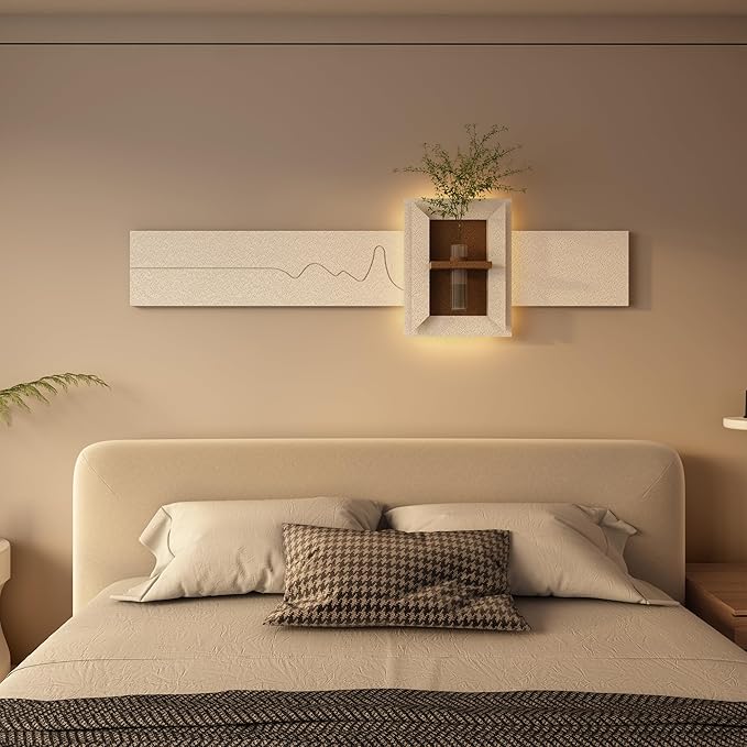 Amazon.com: Wall Art Decor with Led Light, 3D Wall Sculpture Painting ...