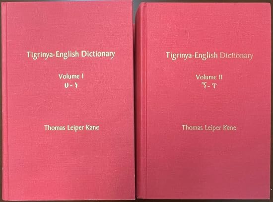 Tigrinya English Dictionary: Amazon.co.uk: Kane, T.L.: 9781881265689: Books