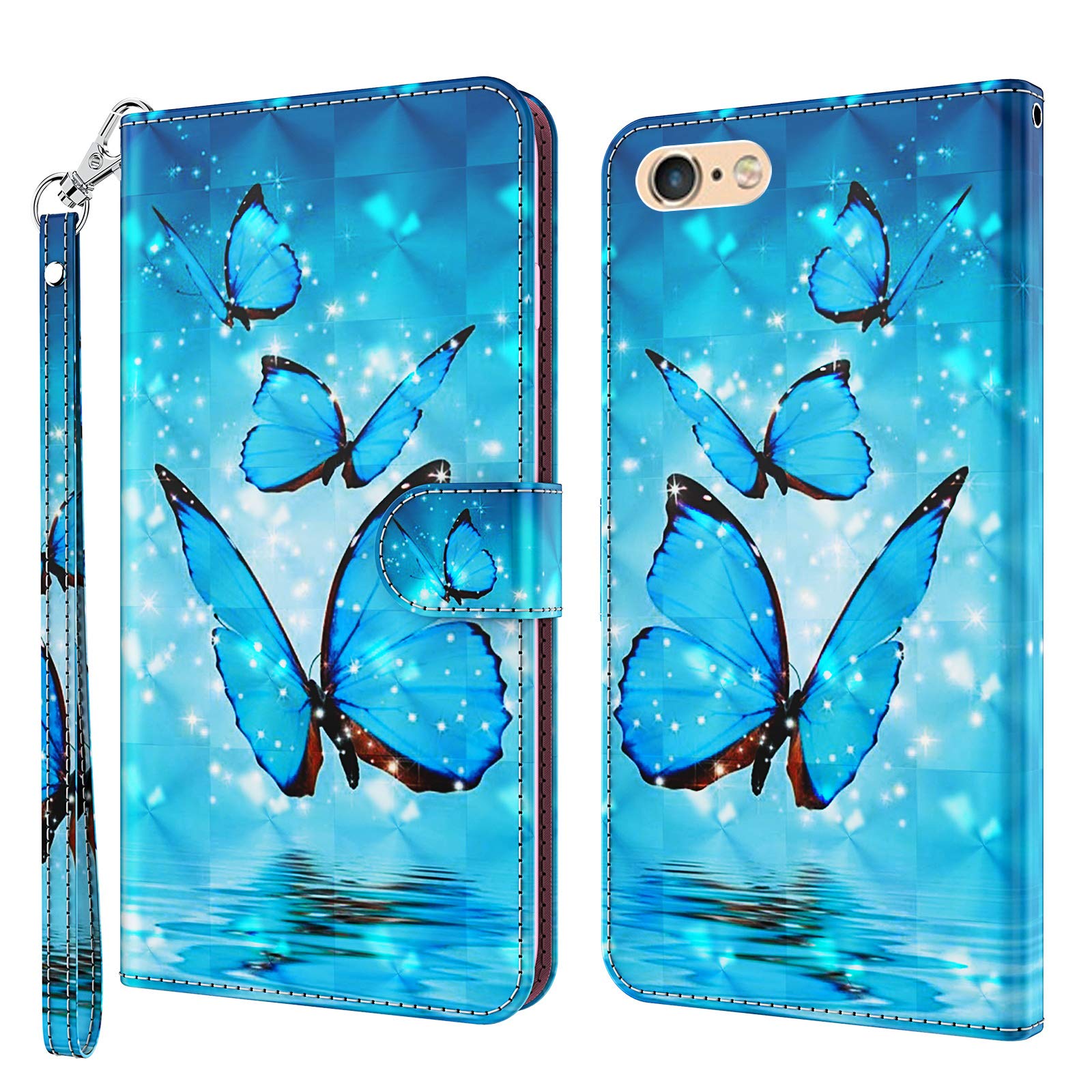 GLANDOTU Case for iPhone 5 /5s /SE 2016(Not for 2020),Flip Wallet PU ...