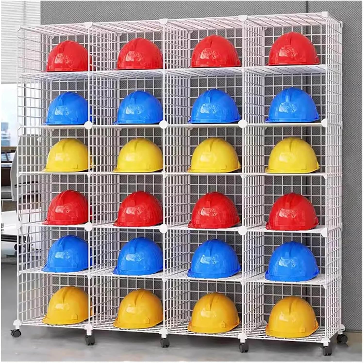 Amazon.com: Stackable Safety Helmet Storage Boxes, Large Adjustable ...