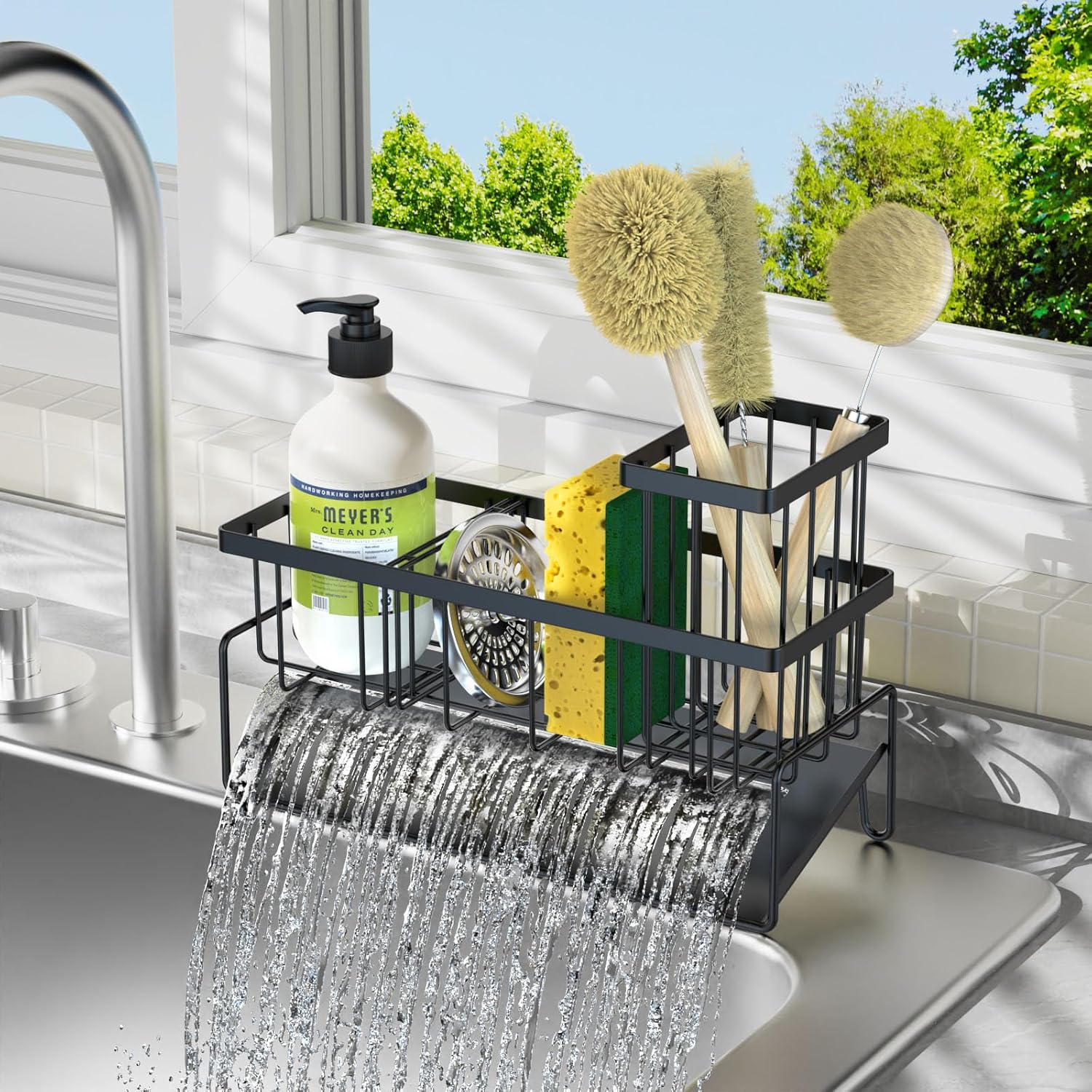 Amazon.com - Juseisin Kitchen Sink Caddy Organizer, Upgrade Faucet ...