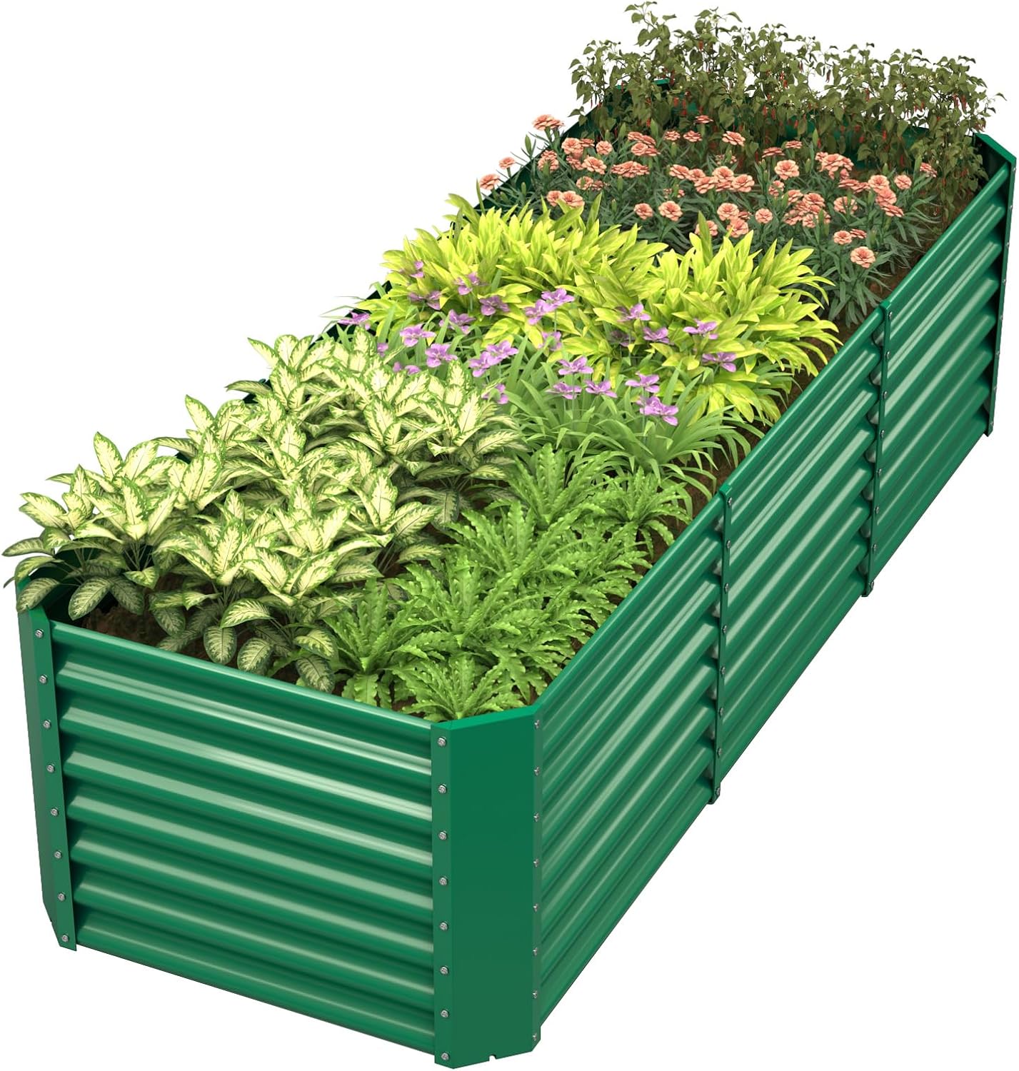 Amazon.com: FRIZIONE 8FT(L)×2FT(W)×2FT(H) Raised Garden Bed Outdoor for ...