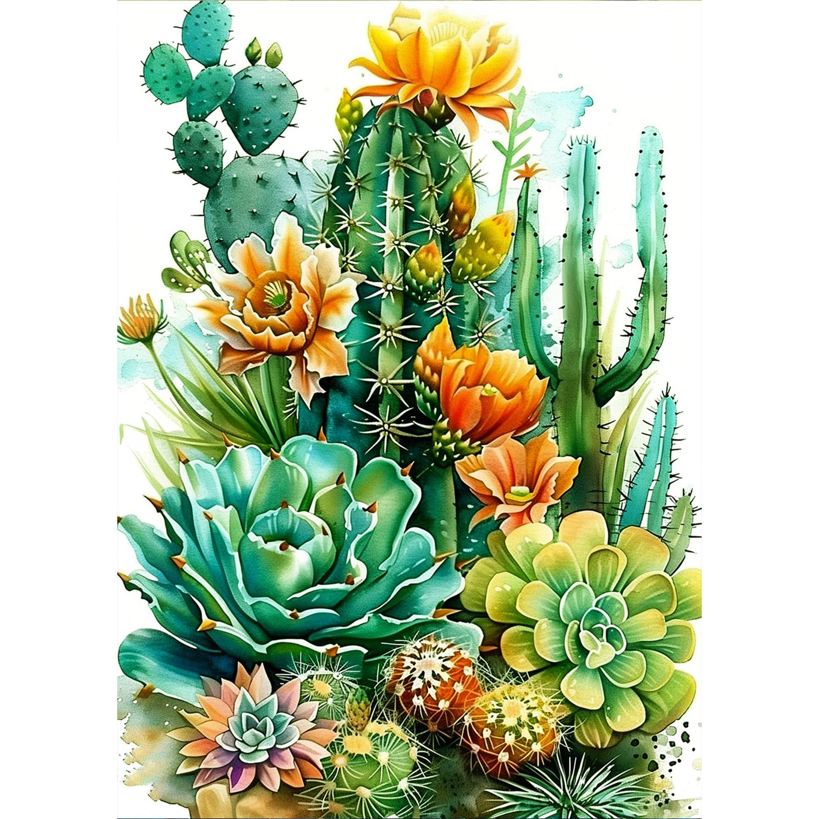 Amazon.com: Lxmsja Cacti Succulents Diamond Art Kits for Adults, Plant ...