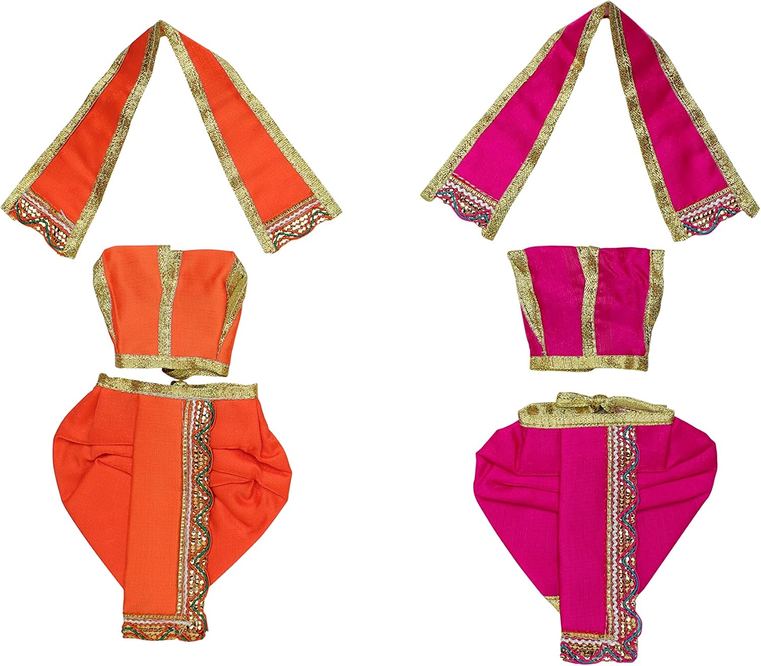 Set of 2 Ganpati/Krishna Dhoti Dress Set/Poshak for God/Dhoti Set for ...