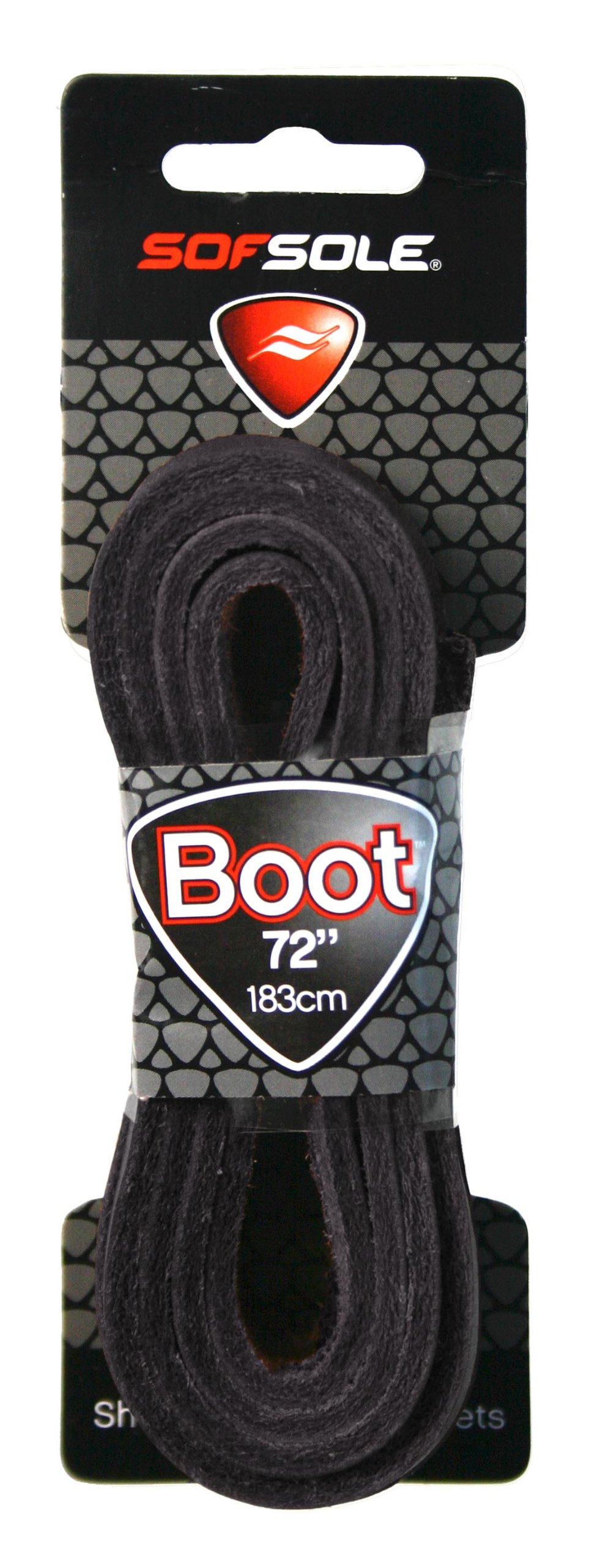 Amazon.com: Sof Sole Flat Leather Raw Boot Lace Black 72" : Clothing ...