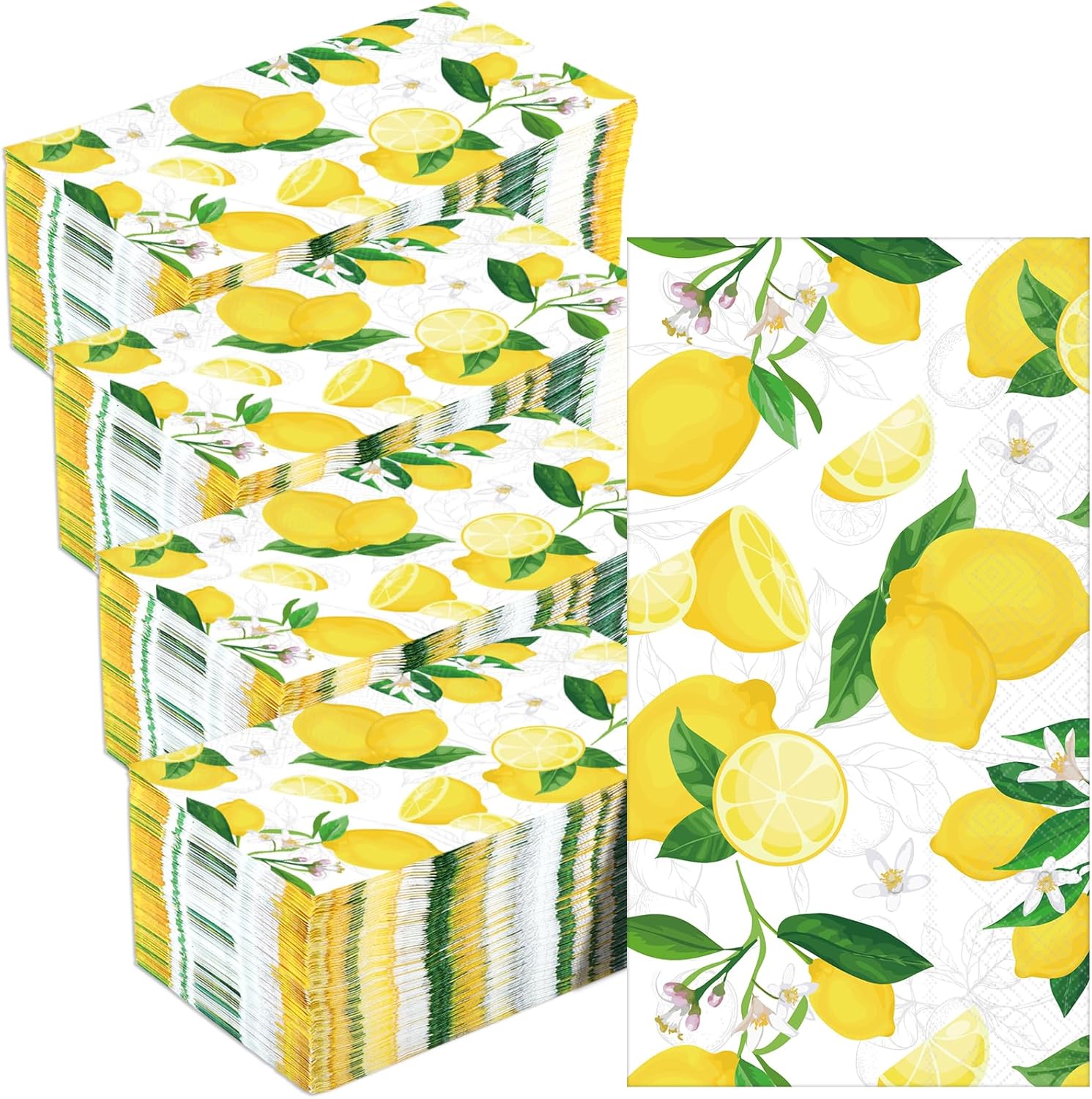 Amazon.com: gisgfim 200Pcs Lemon Paper Napkins Yellow Citrus Ornaments ...