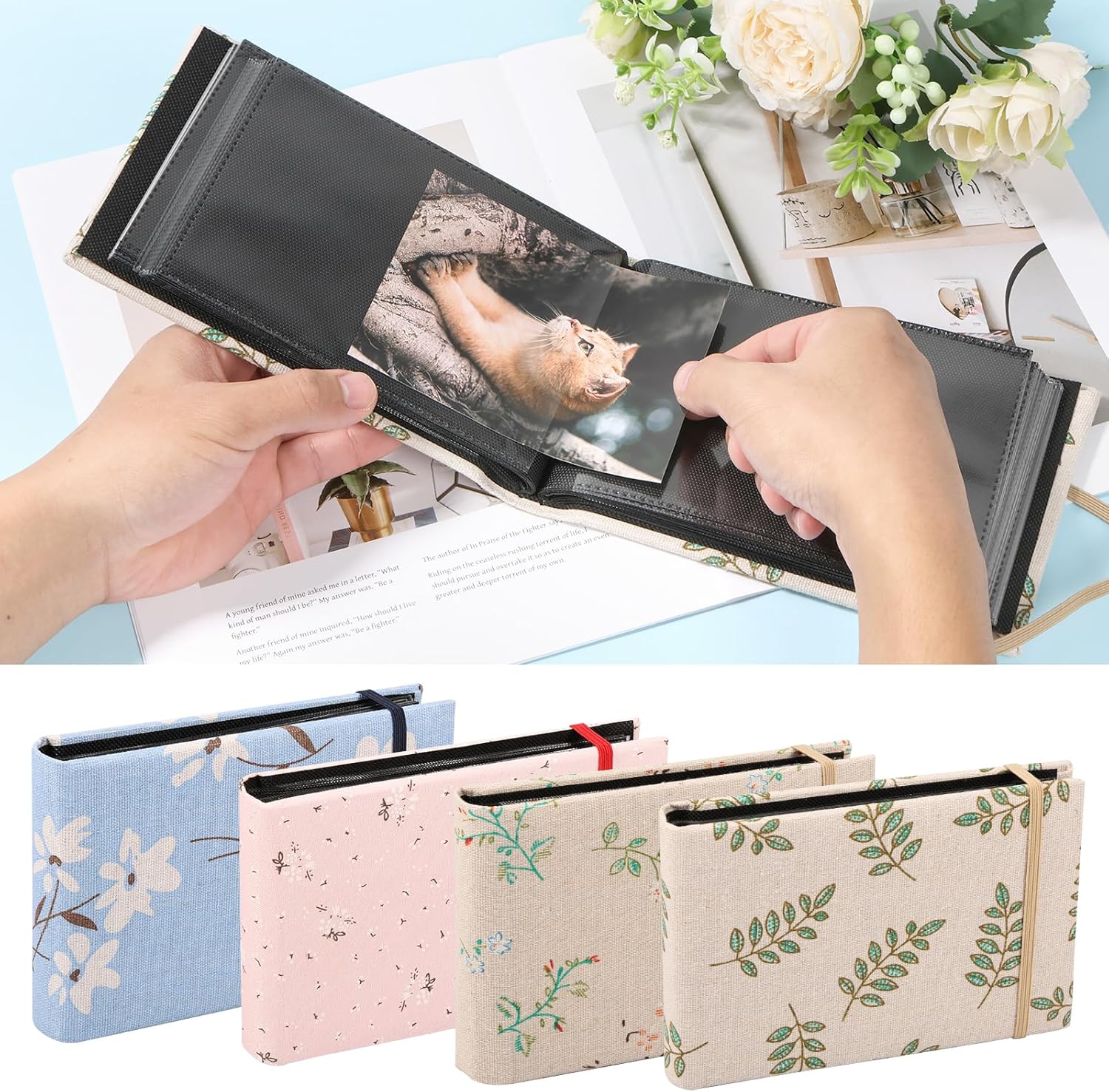 Gatphy 4 Pcs Photo Album Flip Book Mini Flip Photo Album Photo Albums ...