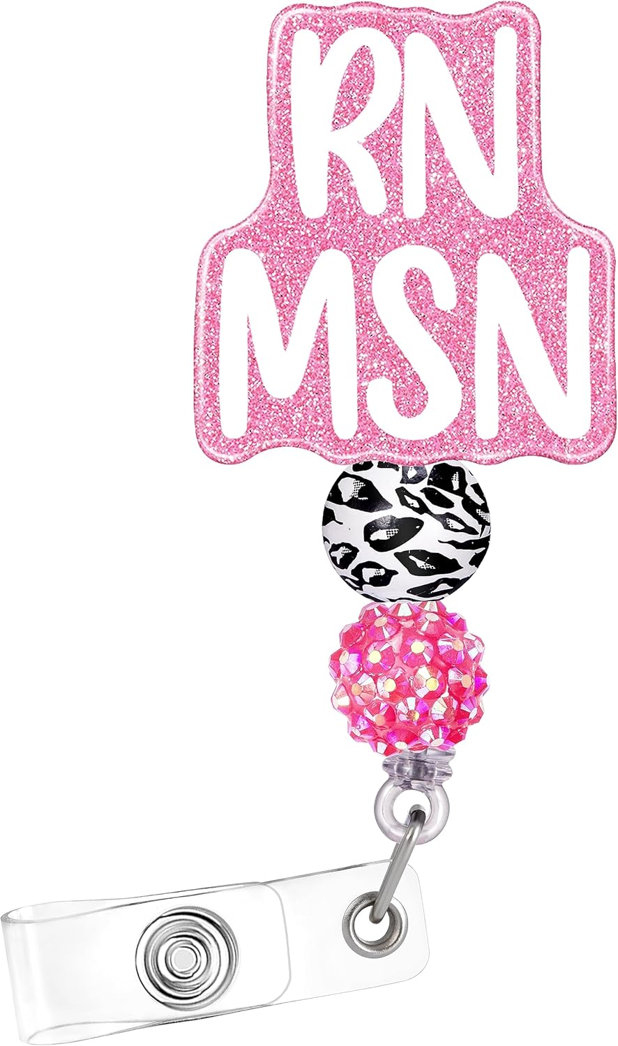 Amazon.com : Plifal RN MSN Badge Reel Holder Retractable with ID Clip ...