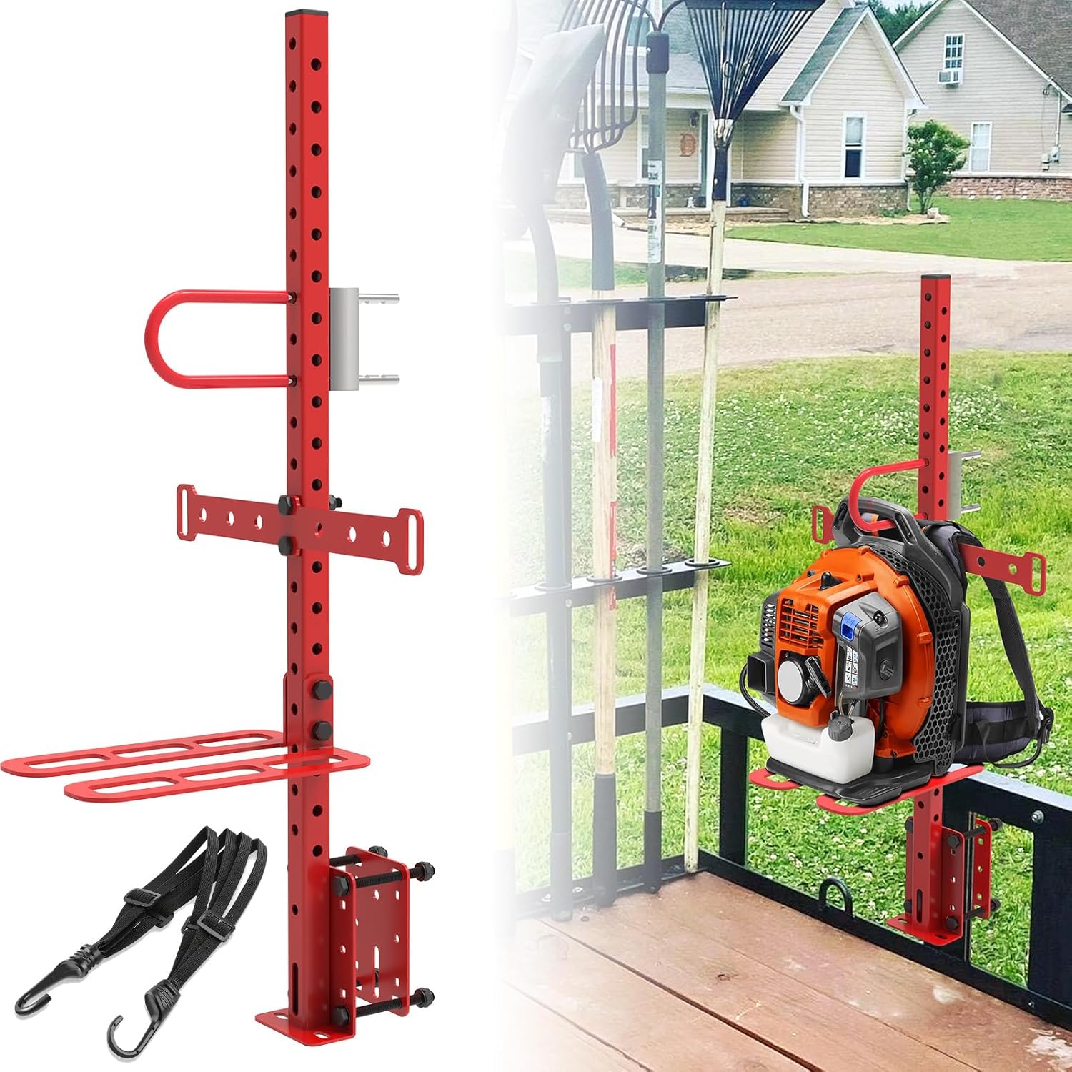 Amazon.com: Lockable Backpack Blower Rack For Trailer, Backpack Leaf ...