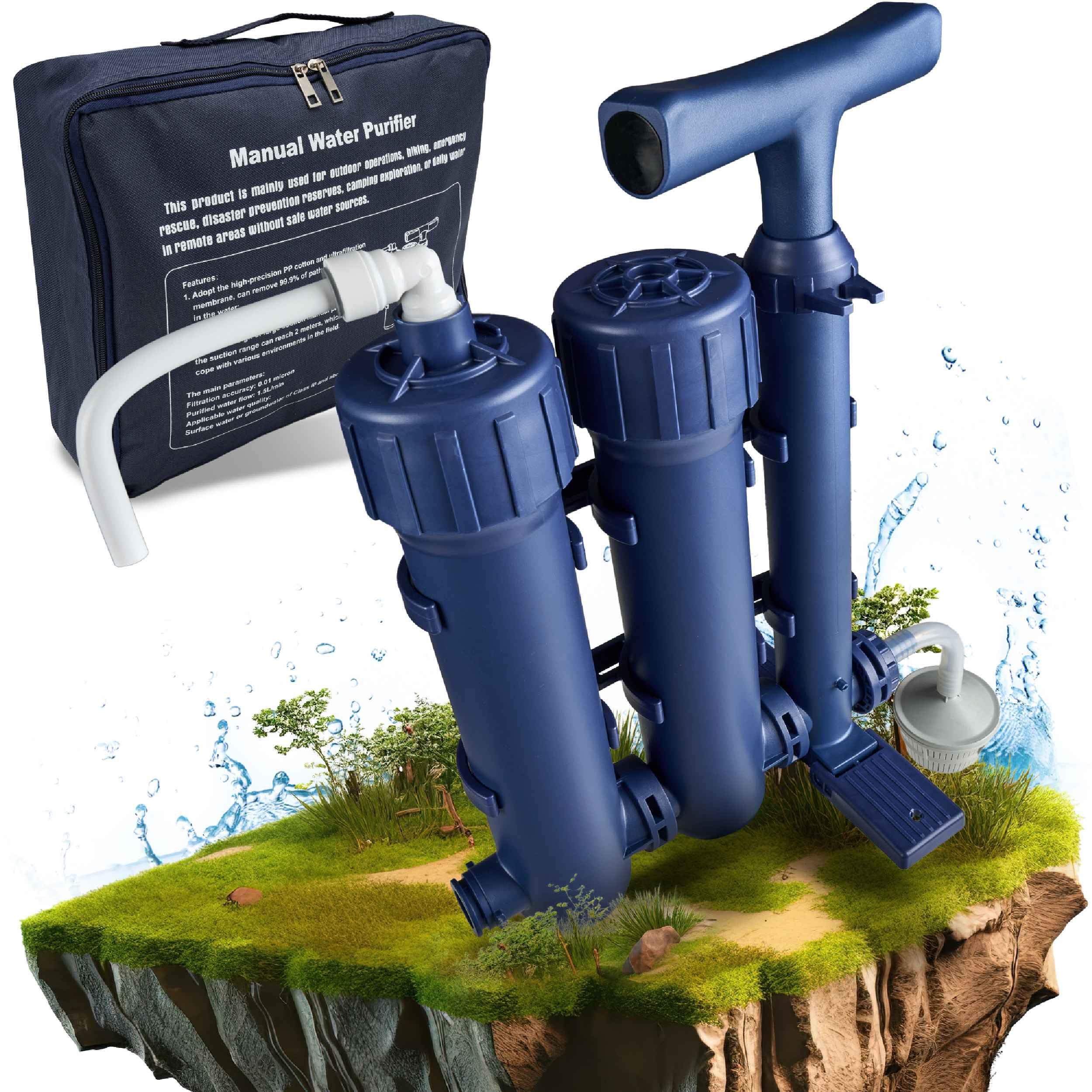 HYDROSOLVE Outdoor Portable Water Filter Camping Emergency Water ...