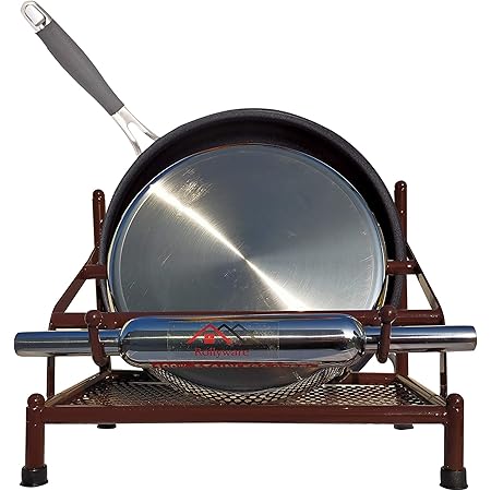 Buy Rollyware 100% Stainless Steel Belan and Chakla Stand, Belan Tawa ...