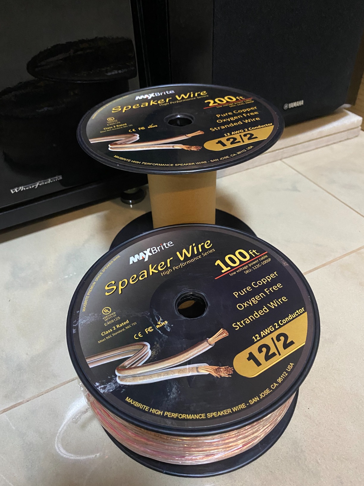 Amazon.com: High Performance 12 Gauge Speaker Wire, Oxygen Free Pure ...