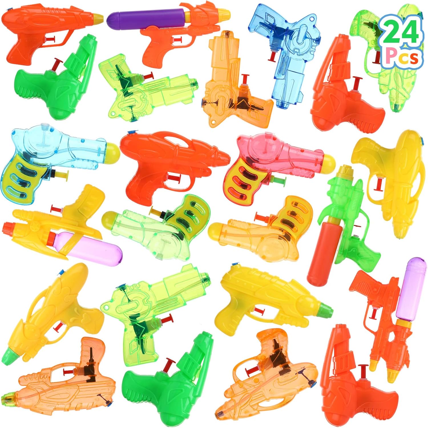 Amazon.com: Lumiparty Water Guns for Kids, 24 Pack Squirt Guns with ...