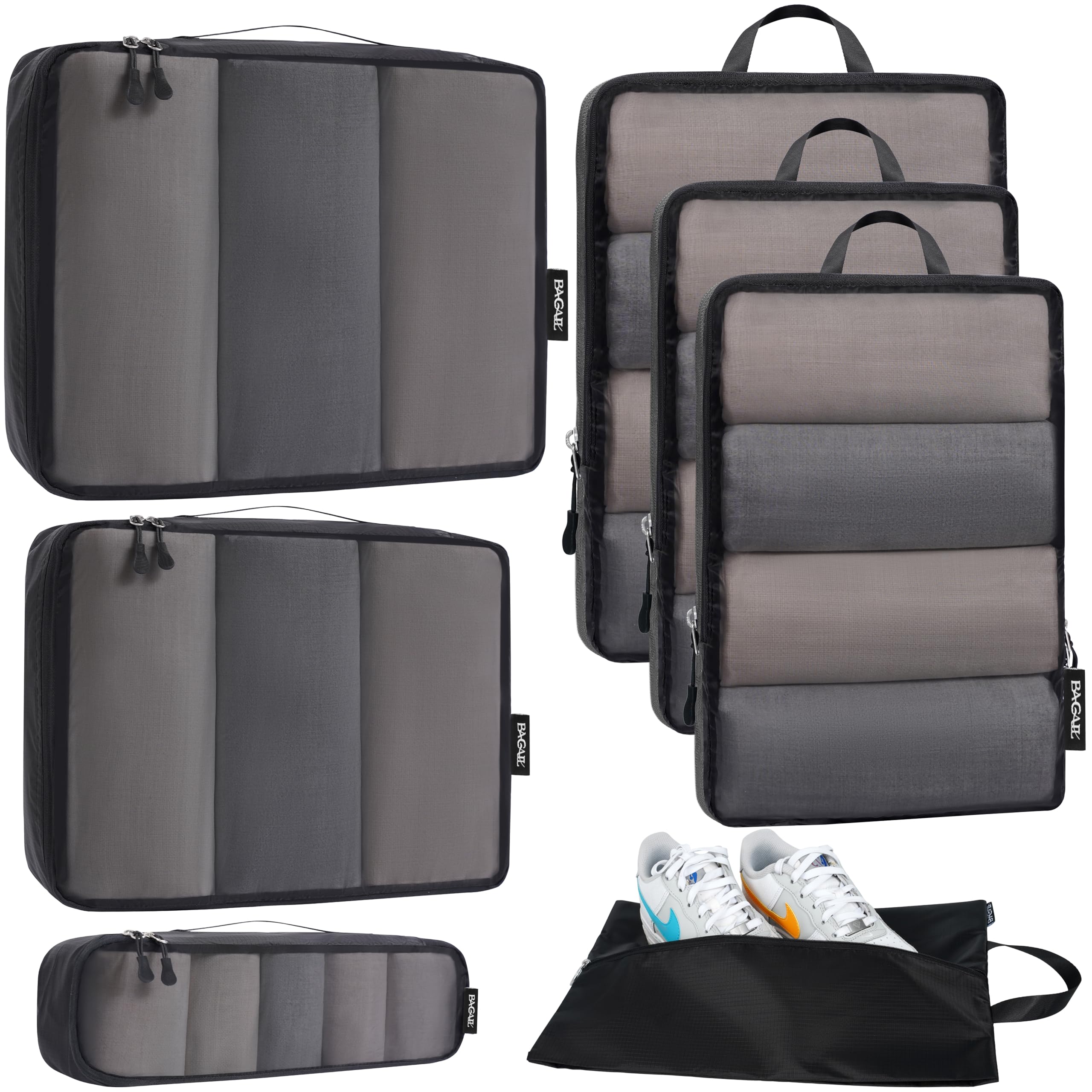 Amazon.com | Bagail Ultralight Packing Cubes 7 Set, 3 Compression ...