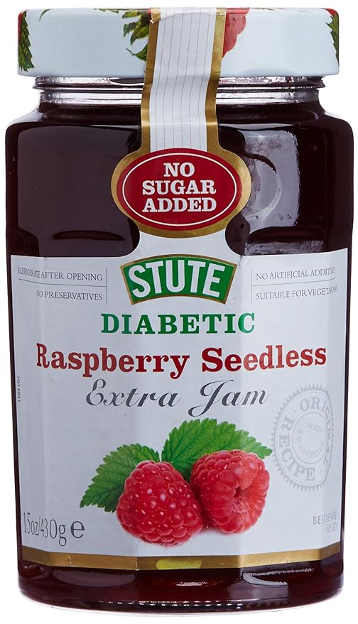 Stute Diabetic Raspberry Extra Jam, 430g : Amazon.in: Grocery & Gourmet ...