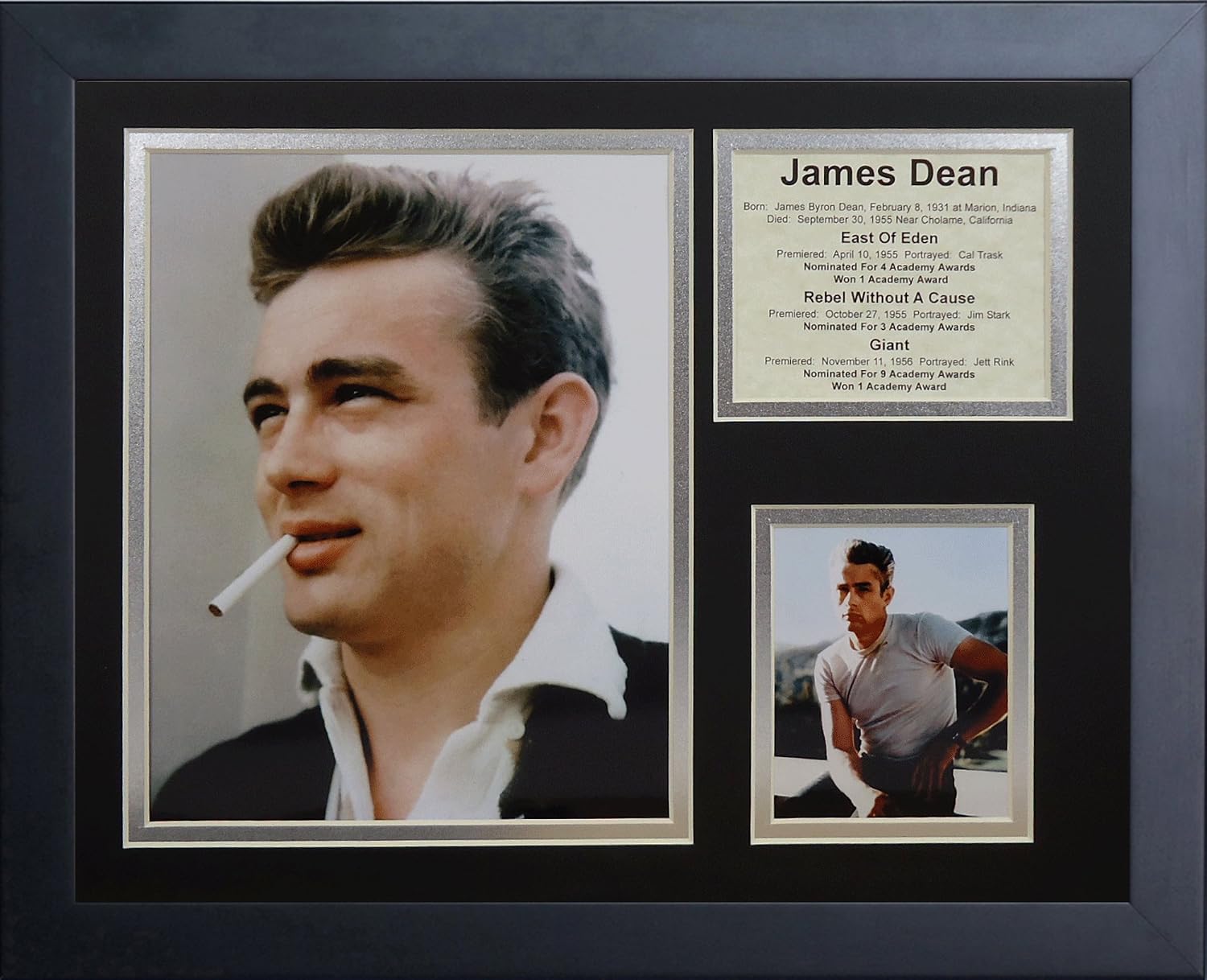 Amazon.com: Legends Never Die "James Dean Cigarette Framed Photo ...