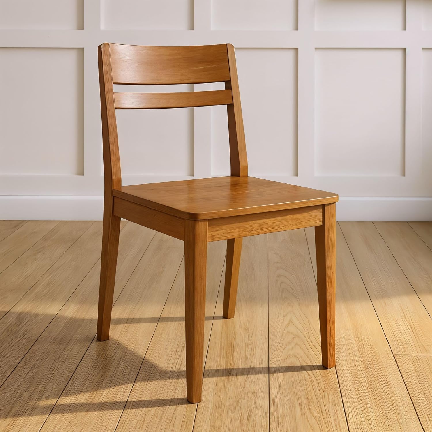Amazon.com - Grain & Grove Crew Dining Chair, Solid Rubberwood Frame ...