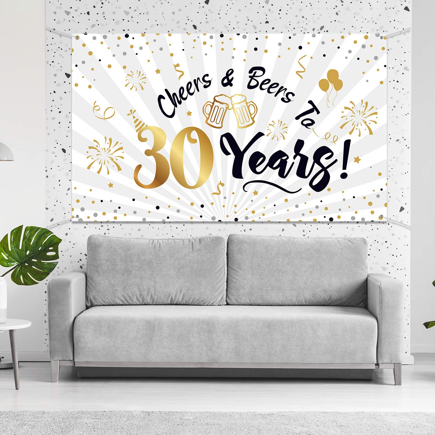 Happy 30th Birthday Backdrop Background Banner Large Men Women 30th ...