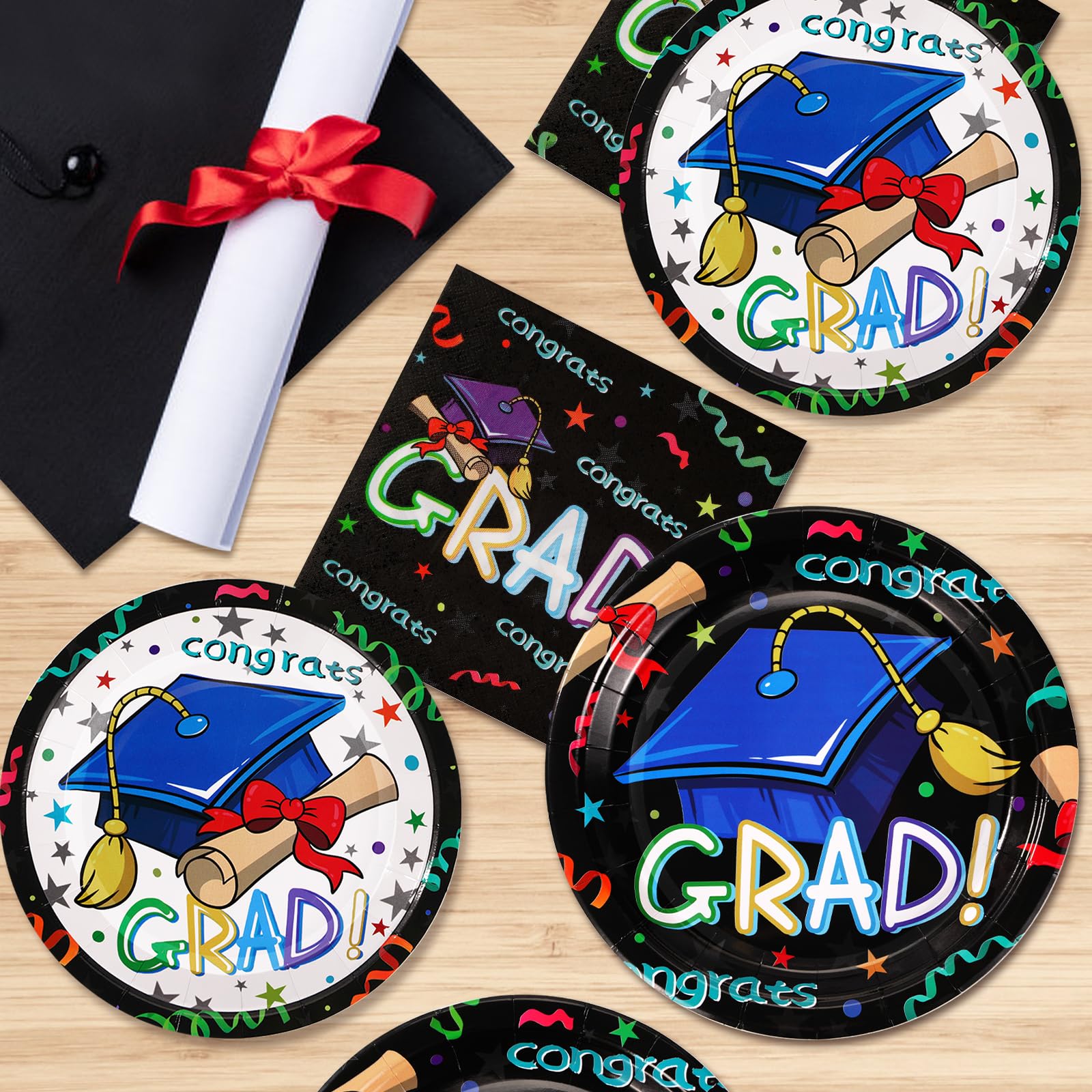 Snapklik.com : 200 Pcs Preschool Graduation Plates And Napkins Set 2024 ...