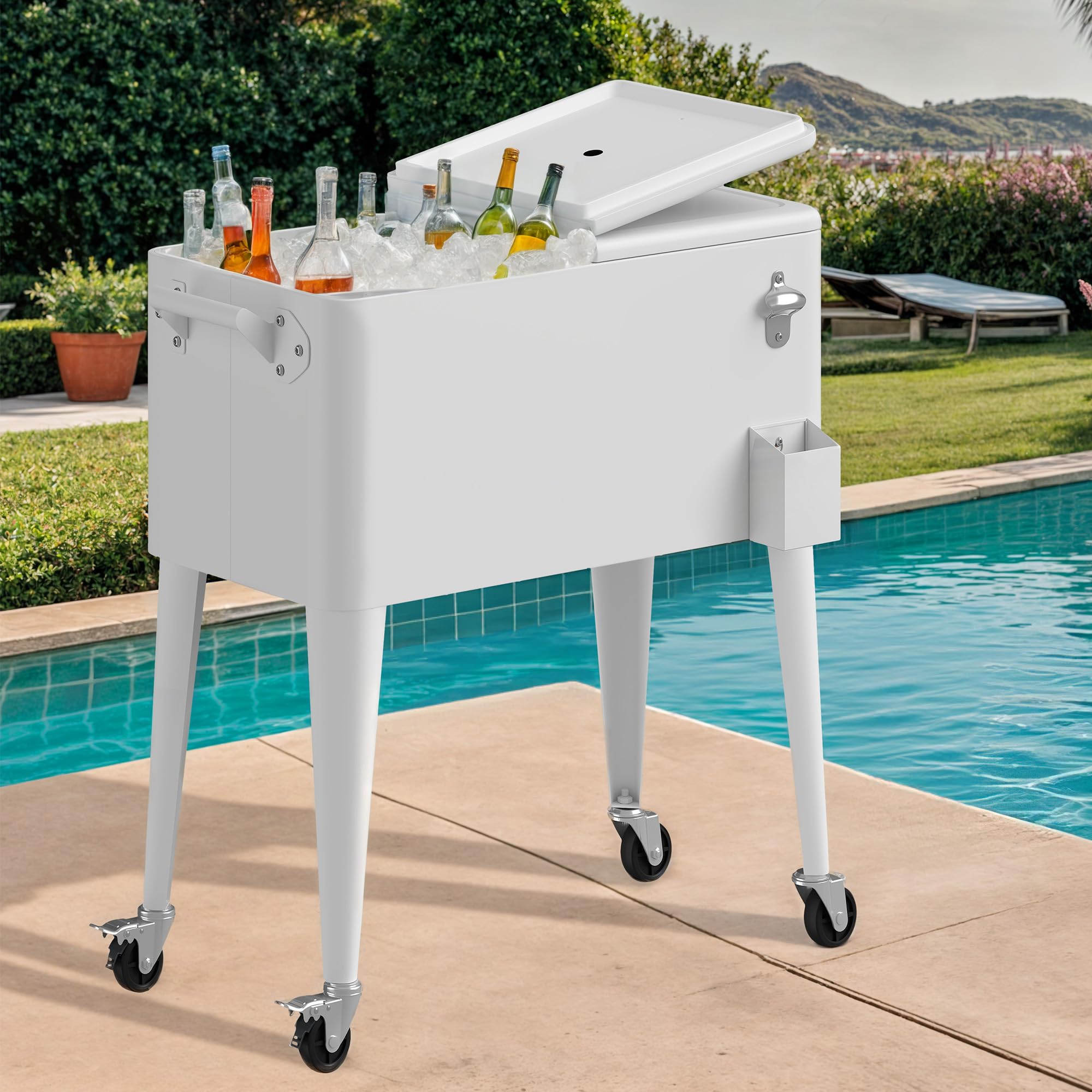 Dwvo Ice Chest With Wheels 80 Quart Rolling Cooler Bottle | Desertcart ...