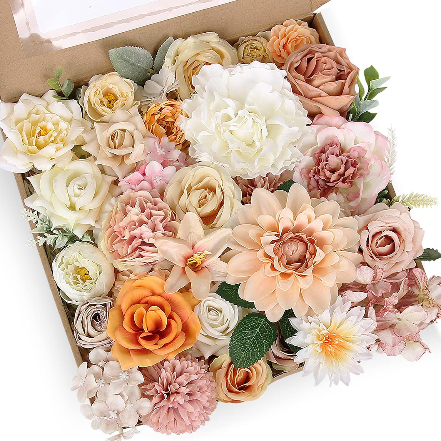 Amazon.com: Artificial Flowers, Faux Flowers Rose Mix Peony Daisy ...
