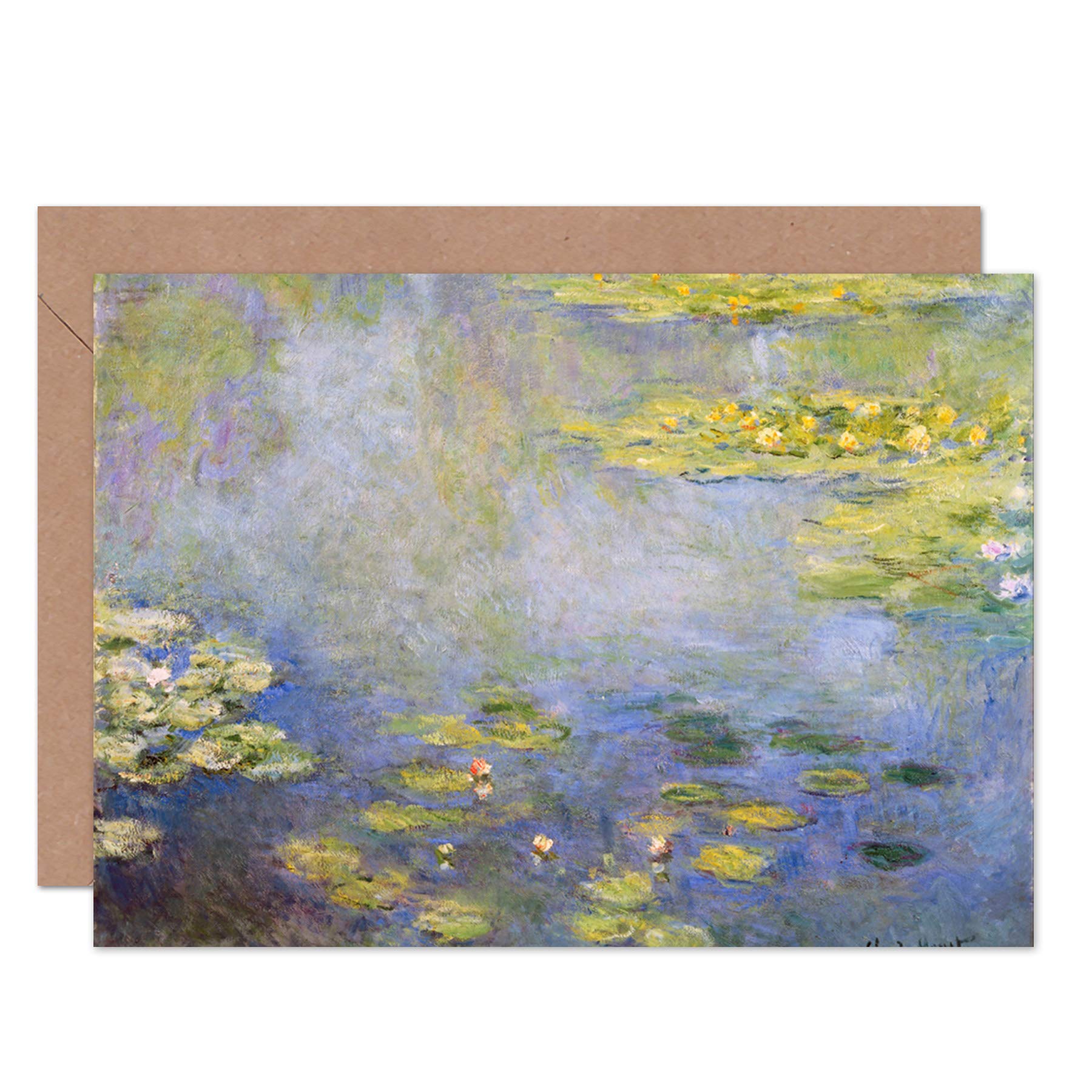 Amazon.com: Artery8 Claude Monet Waterlilies Fine Art Greeting Card ...