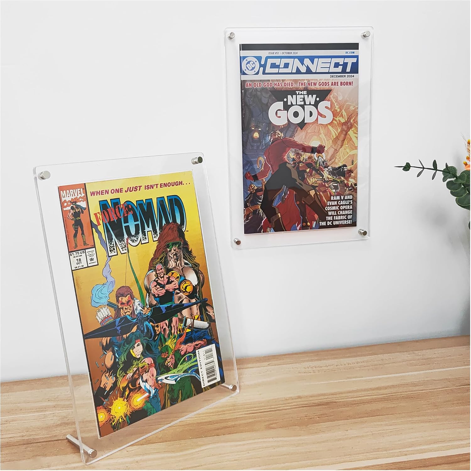 Amazon.com: 2-Pack Clear Acrylic Comic Book Display Case & Wall Frame ...