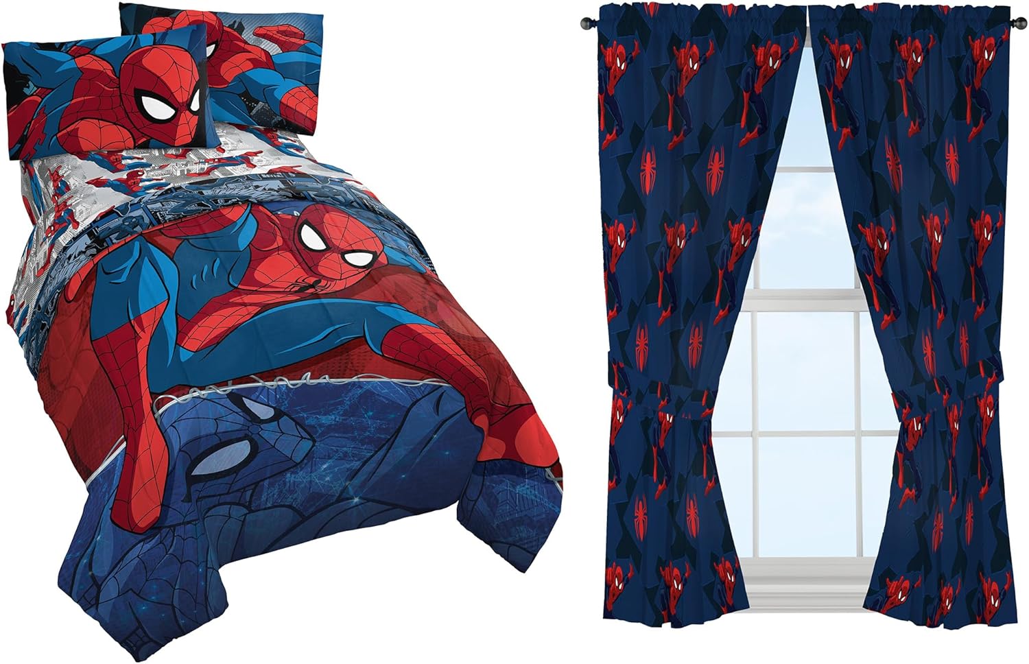 Amazon.com: Jay Franco Marvel Spiderman Burst Twin Bed Set and Saving ...