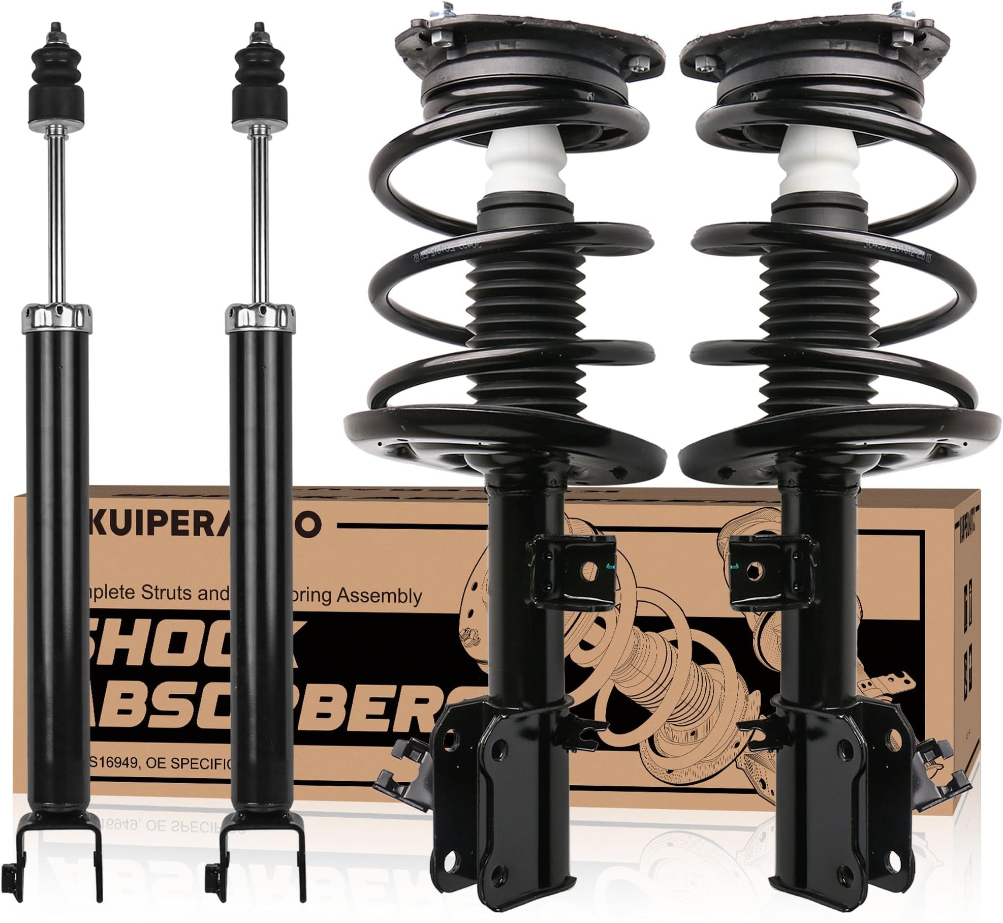 Amazon.com: Front and Rear Complete Struts Assembly Shock Absorber ...