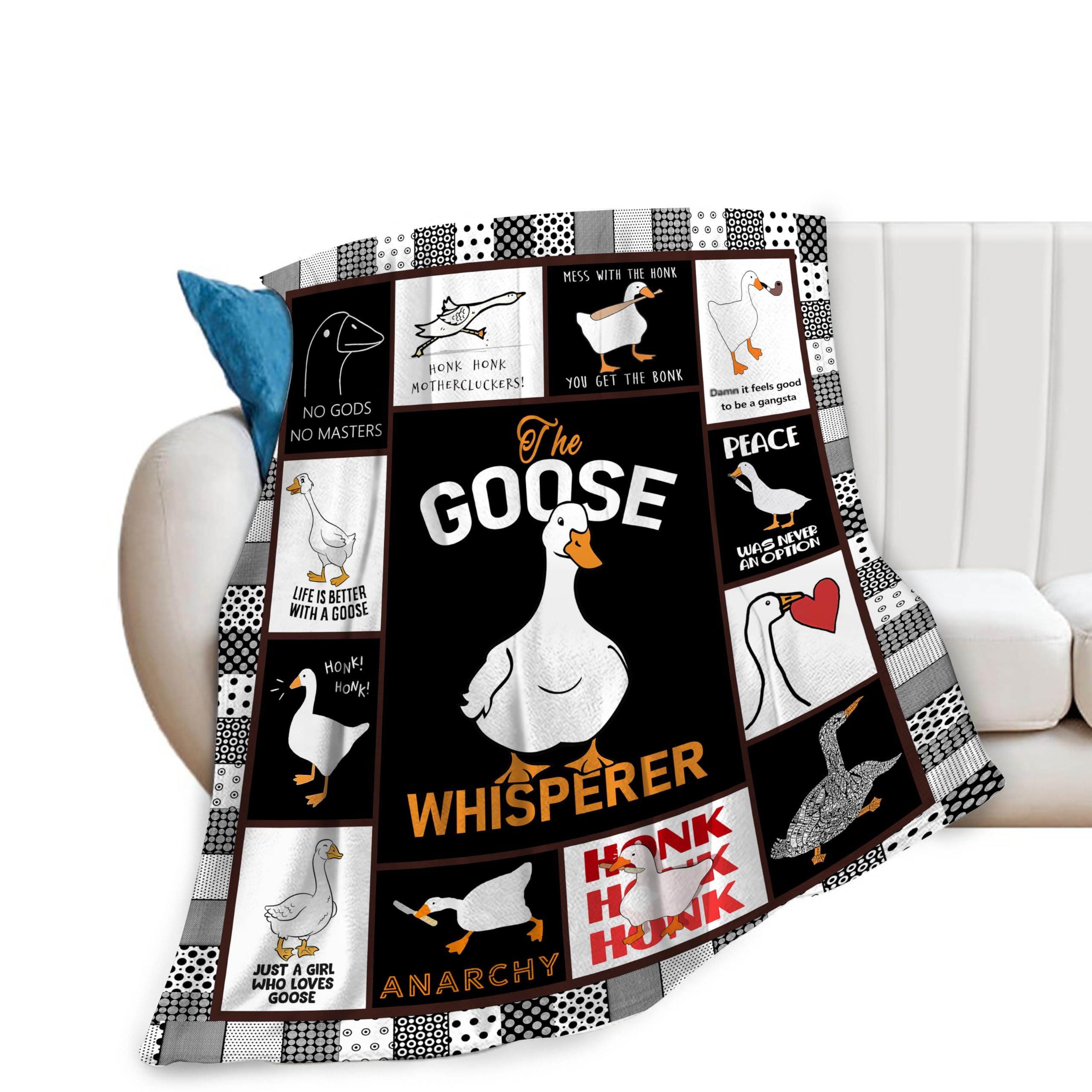 Amazon.com: Funny Goose Blanket Soft Cozy Cute Goose Plush Throw ...