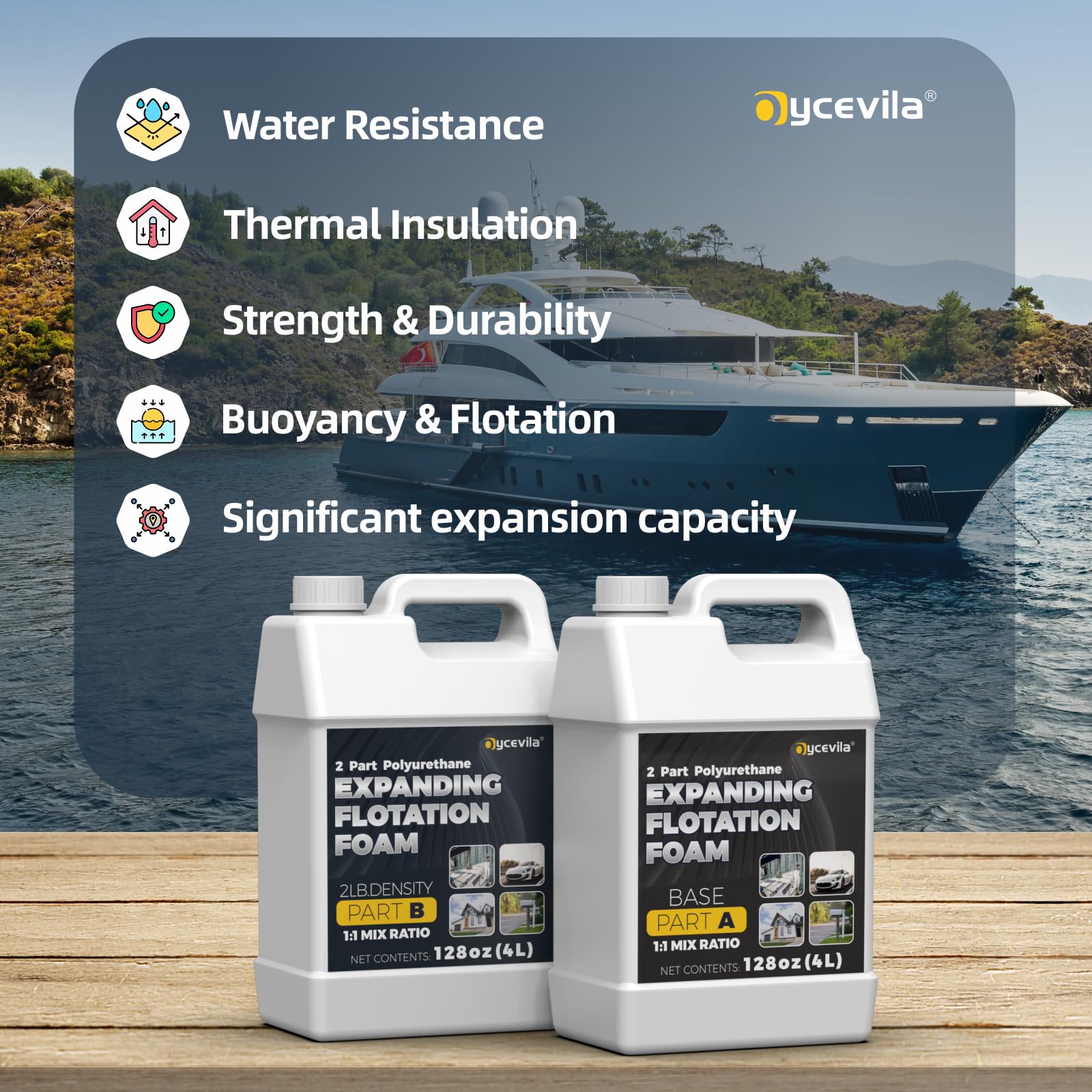 Snapklik.com : 16.3 Pound Marine Flotation Foam, 2 Part Polyurethane ...