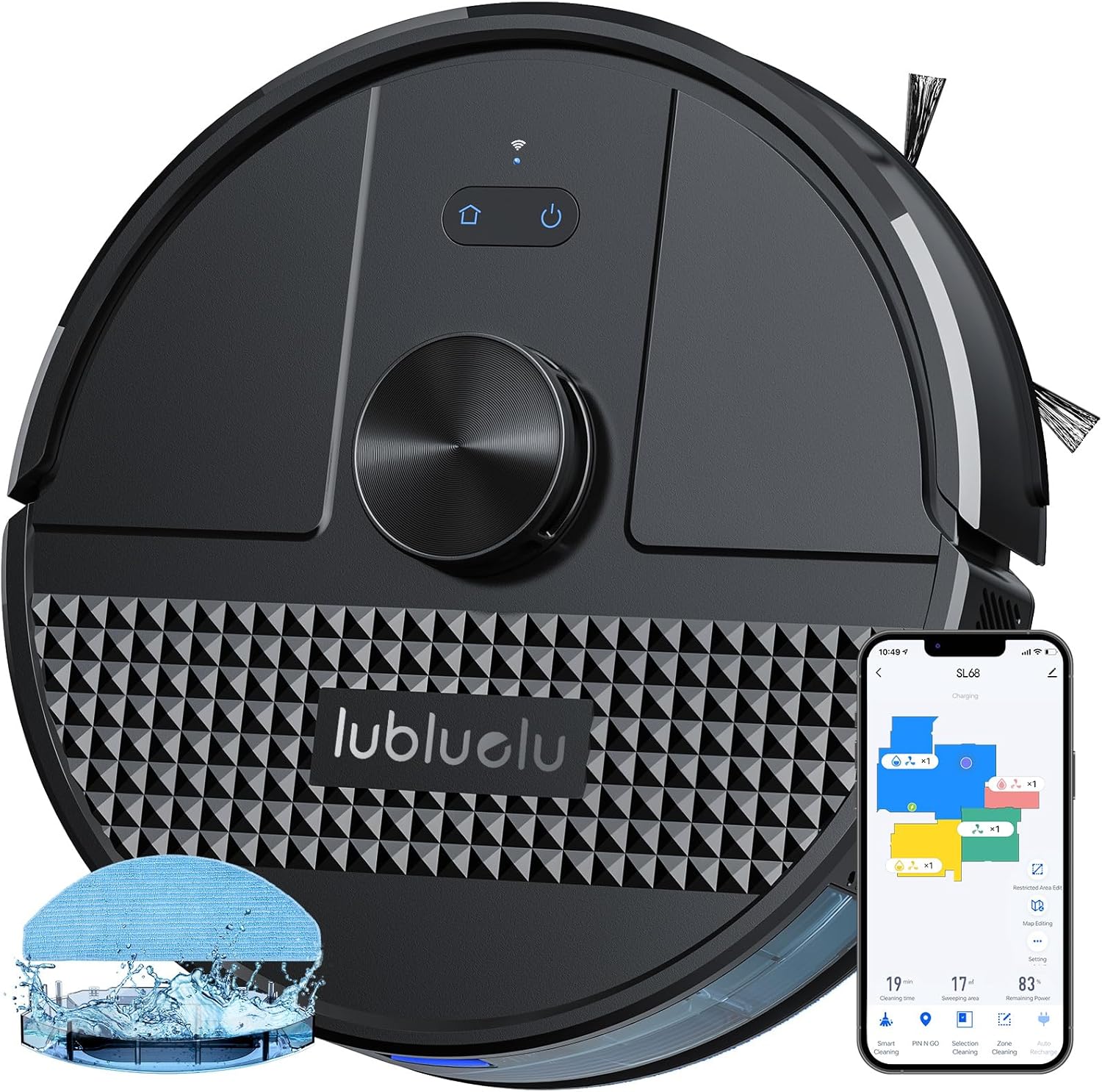 Lubluelu Robot Vacuum Cleaner with Mop, Upgraded 5500Pa Robotic Vacuums ...