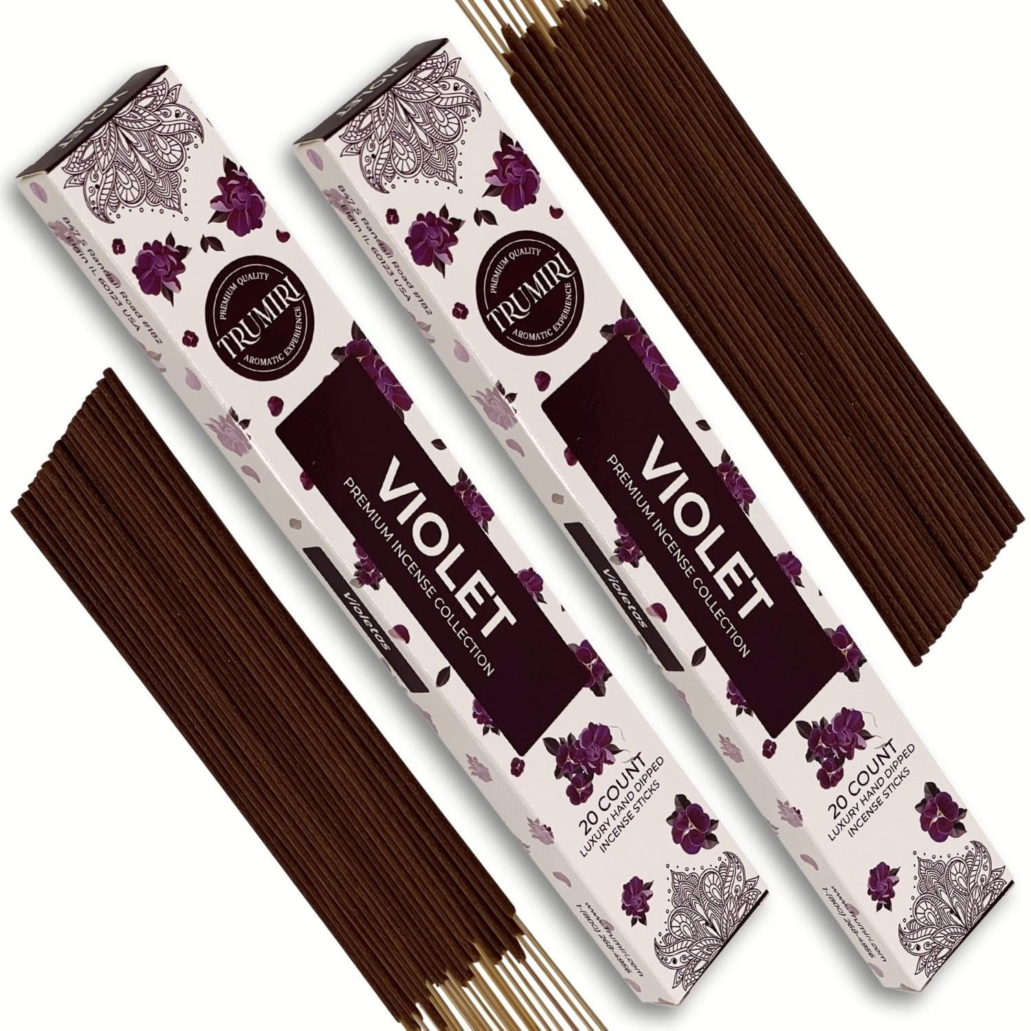Amazon.com: Violet Incense Sticks - Total 40 Insence-Sticks - Dual Pack ...
