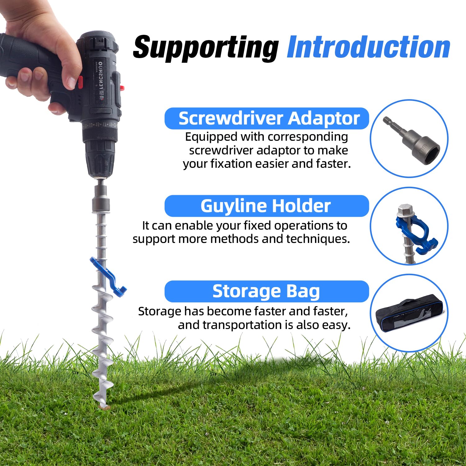 Snapklik.com : Homeon Wheels 12 Pcs Camping Ground Anchors Aluminum ...