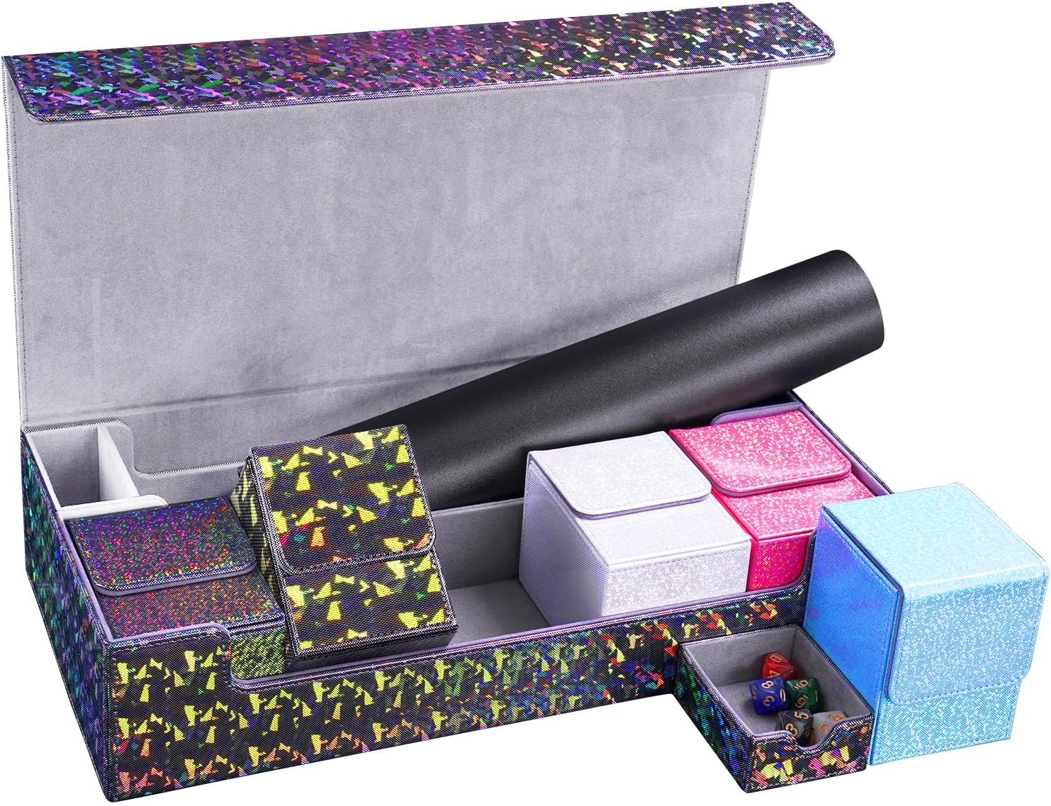 Amazon.com: Dmoicols Card Deck Box for 200+ Sleeved Cards, Laser ...