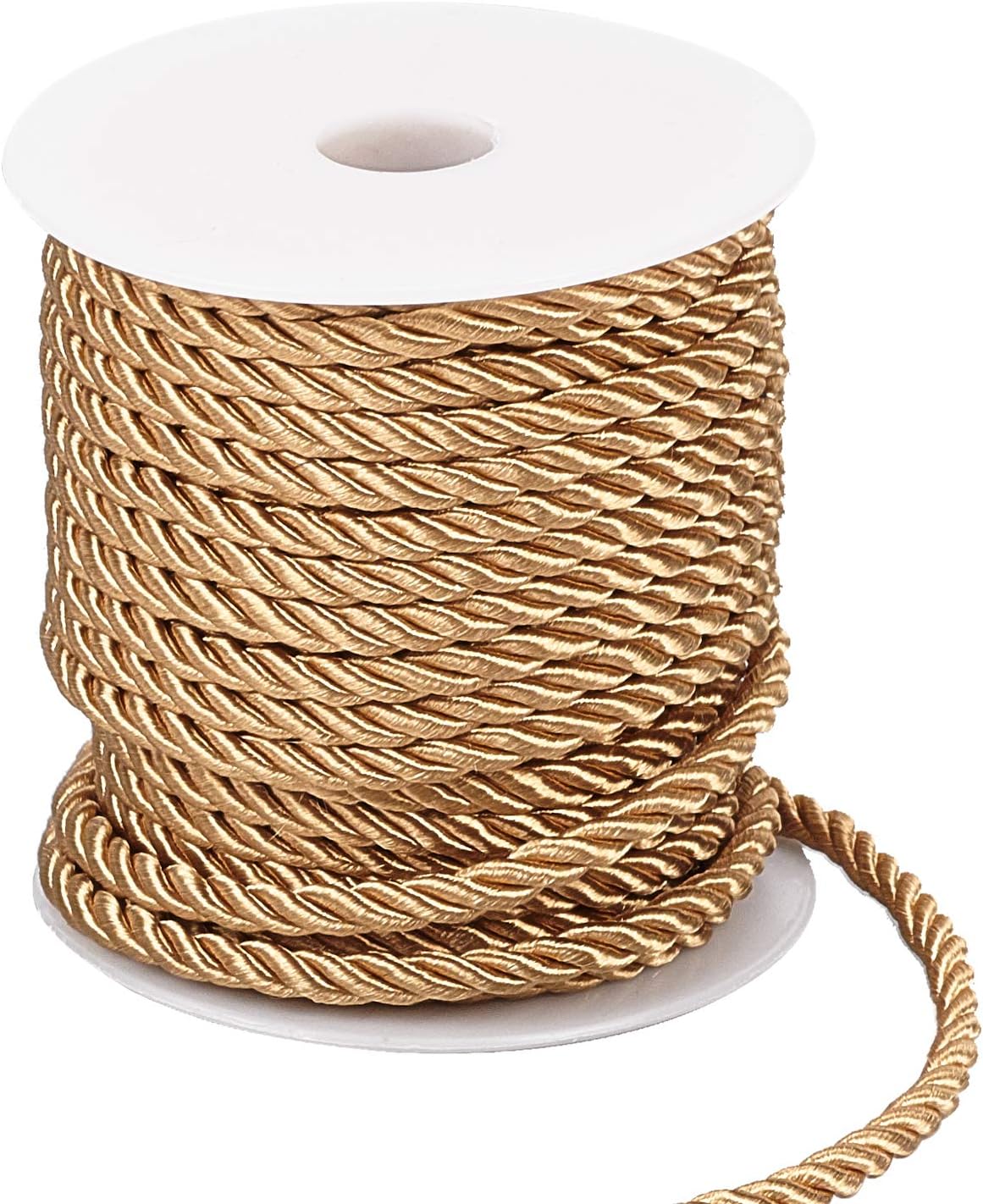 Amazon.com: 2 Ply Twisted Cord Rope Decorative, Gold Trim, 3mm, 25 ...