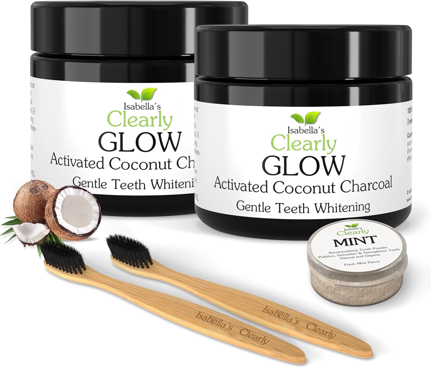 Amazon.com: Isabella’s Clearly Glow Coconut Charcoal Teeth Whitening ...