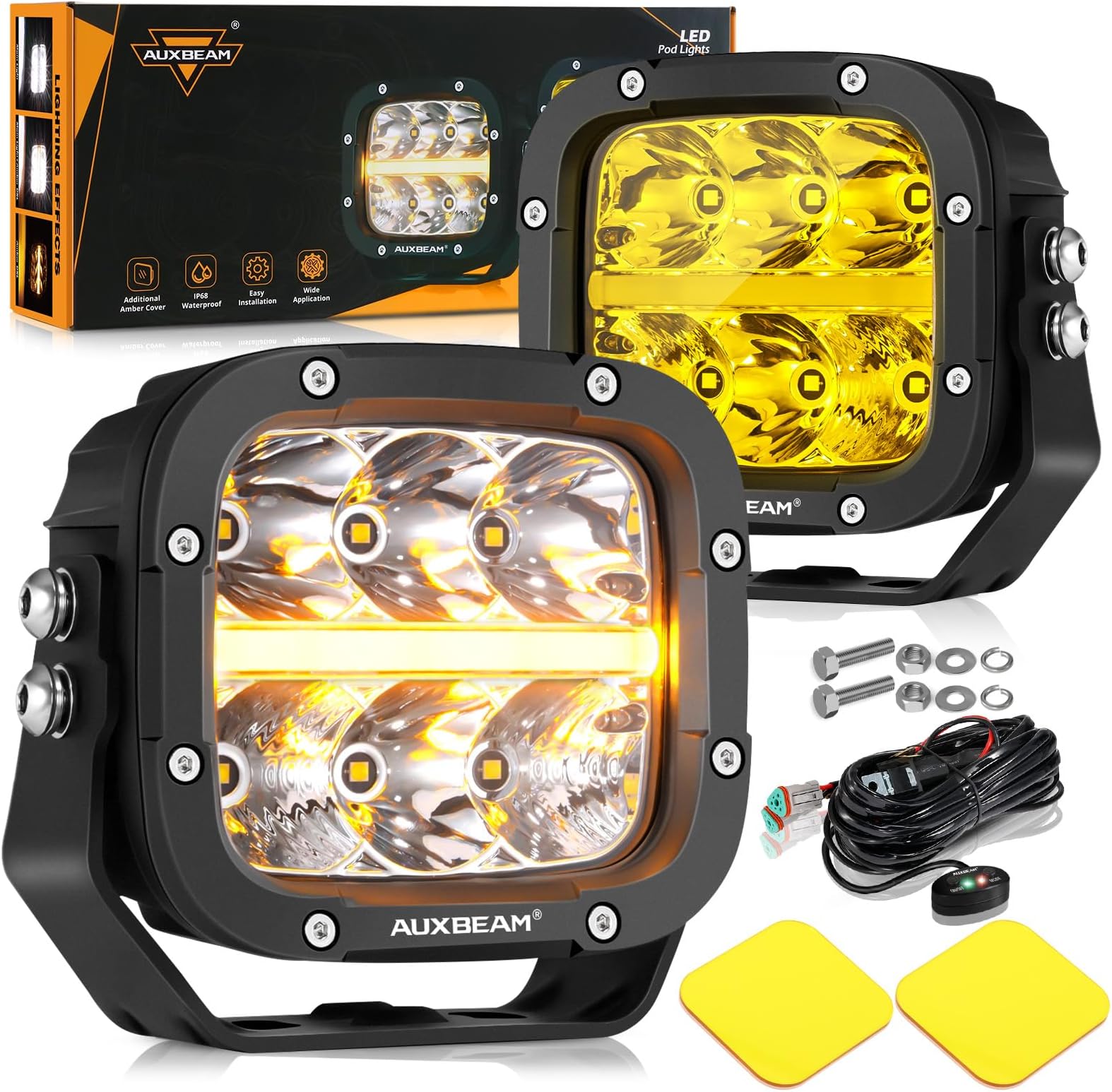 Amazon.com: NOVSIGHT Halo Series 3 Inch LED Pod Lights, Spot Flood ...