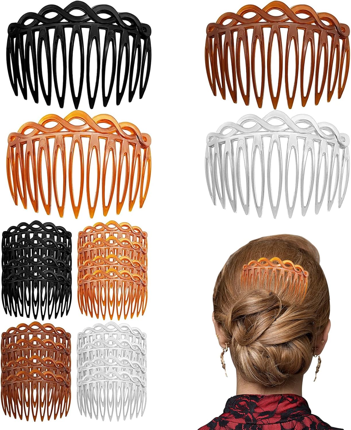 BLMHTWO 16 Pieces Hair Combs Slides for Women Accessories Twist ...