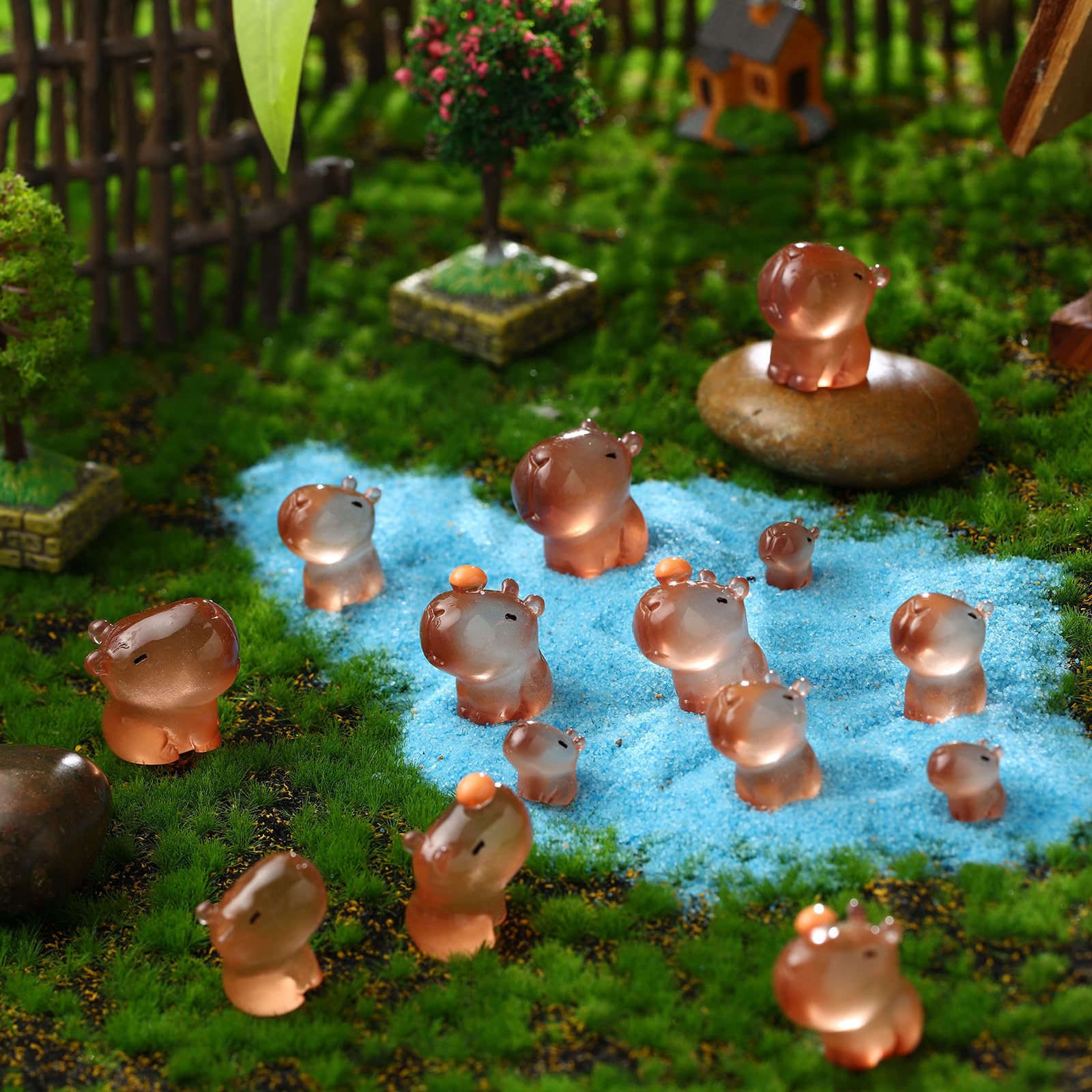 Glow In Dark Figures 150 Pcs Glow In The Dark Mini Capybara Figurines ...