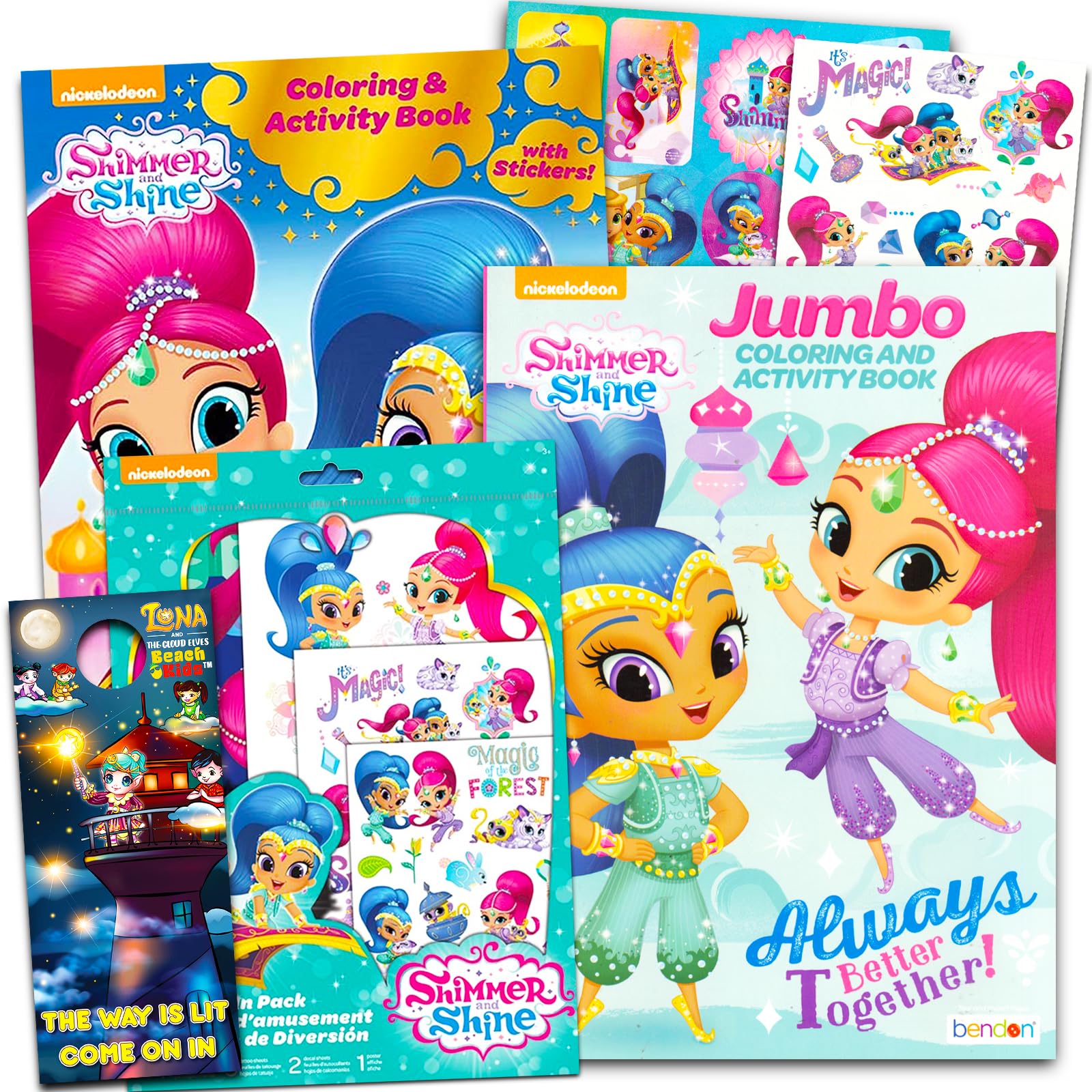 Shimmer and Shine Coloring Book Super Set for Kids - Bundle with 3 ...