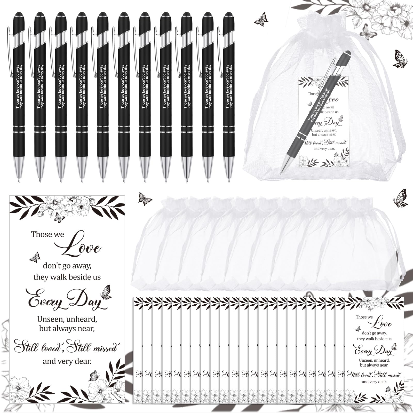 Amazon.com: Yeaqee 150 Pcs Funeral Favor Thank You Set Funeral Favor ...