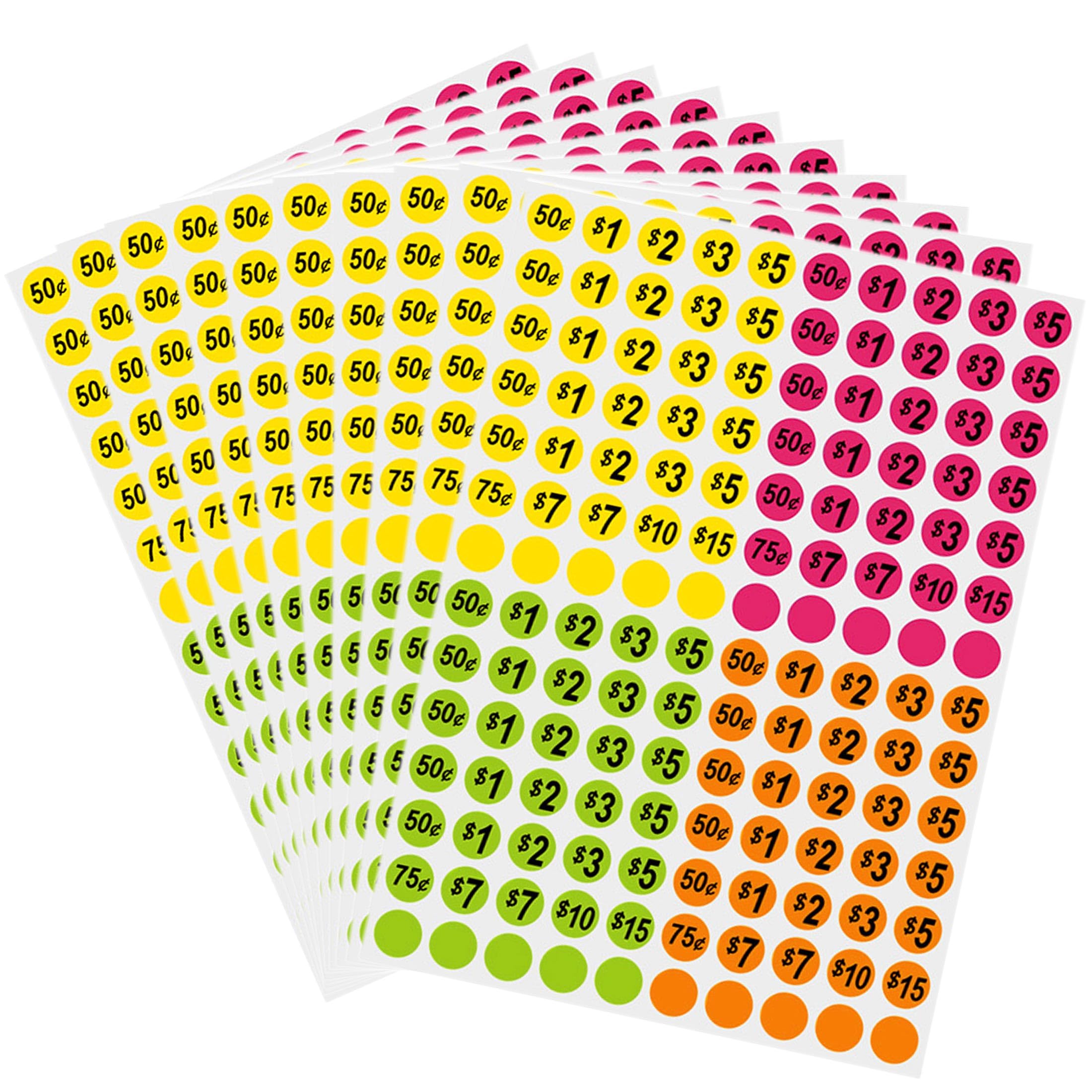 Amazon.com : 1400 PCS Garage Sale Stickers 3/4 Inch Yard Sale Price ...