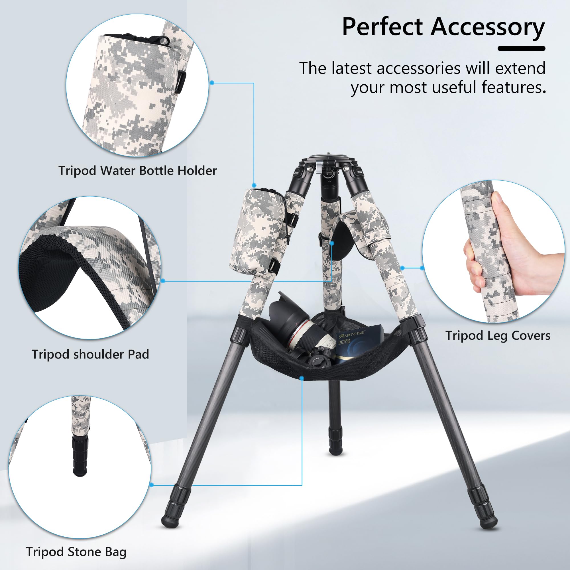 Carbon Fiber Camera Tripod ARTCISE AS88C Carbon Fiber Tripod - Heavy ...