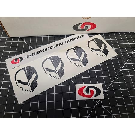 Amazon.com - C8 Skull Racing Decals (2-Pack) Jake Skull Sticker 6.2L V8 ...