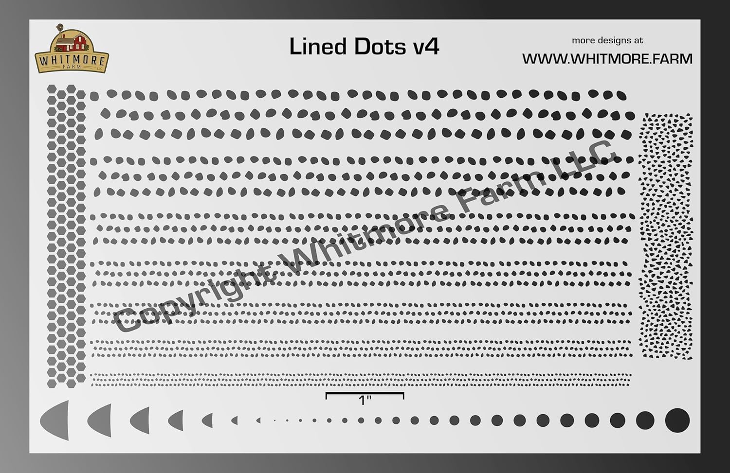 Amazon.com: Lined Dots v4 Mesh Fishing Lure Airbrush Stencil - Mylar Reusable (7.5 Mil Mylar)
