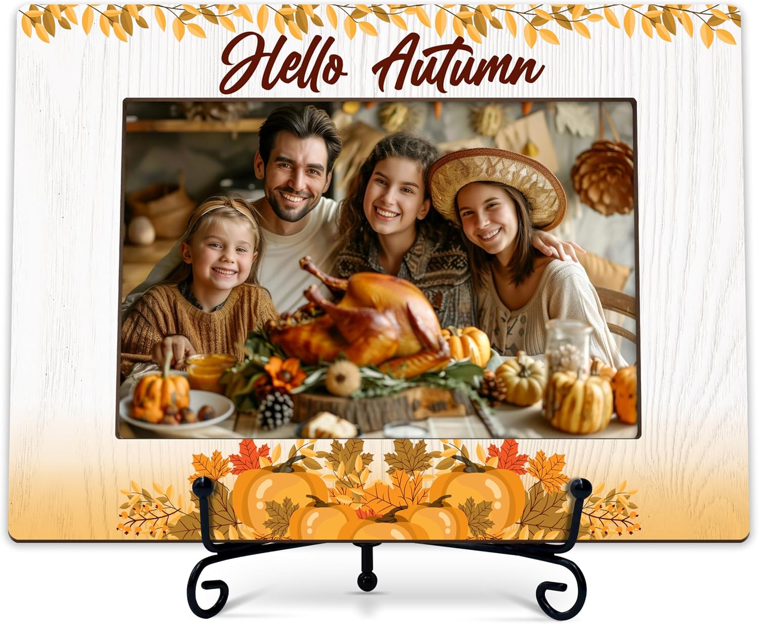 Amazon.com - ISOVF Thanksgiving Pumpkin 4x6 Picture Frame, Hello Autumn ...