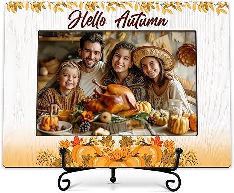 Amazon.com - ISOVF Thanksgiving Pumpkin 4x6 Picture Frame, Hello Fall ...